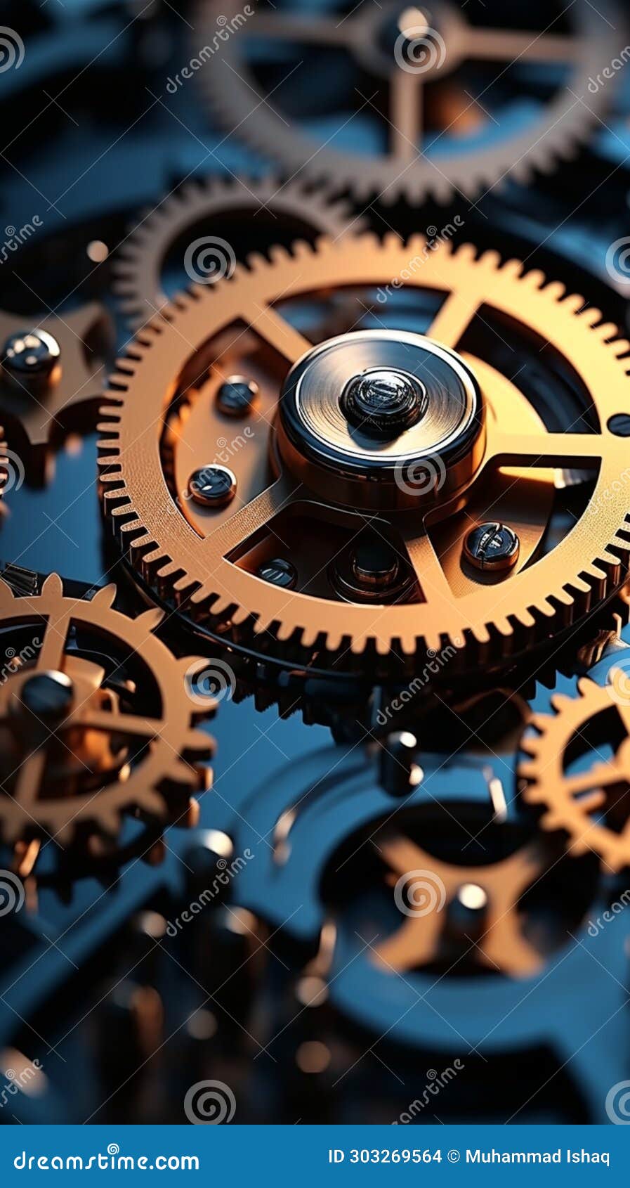 3d Graphics Style of Mechanical Gears in Motion, Engineering ...
