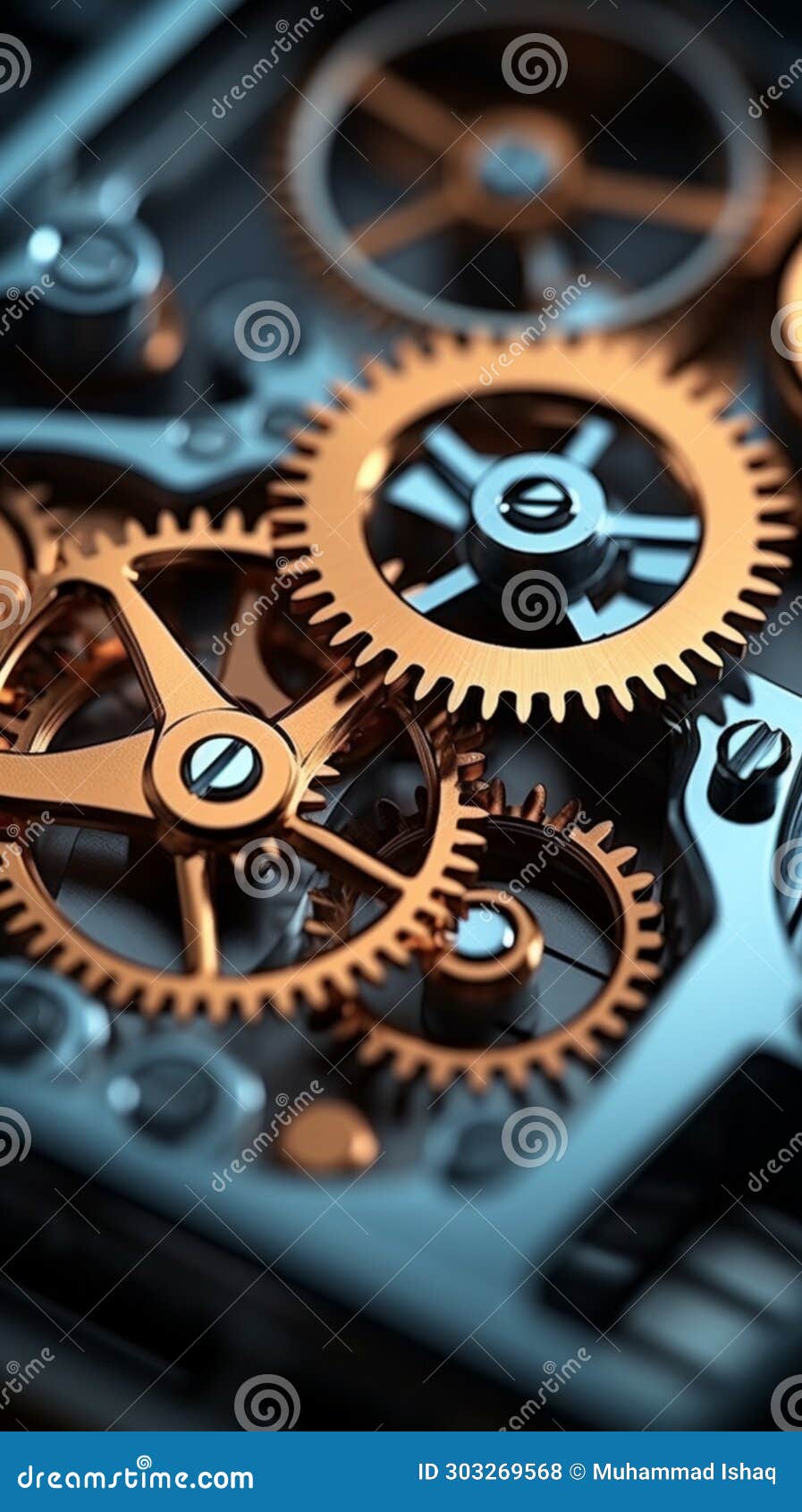 3d Graphics Style of Mechanical Gears in Motion, Engineering ...