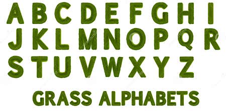 3D Grass Alphabets stock illustration. Illustration of foliage - 32813306
