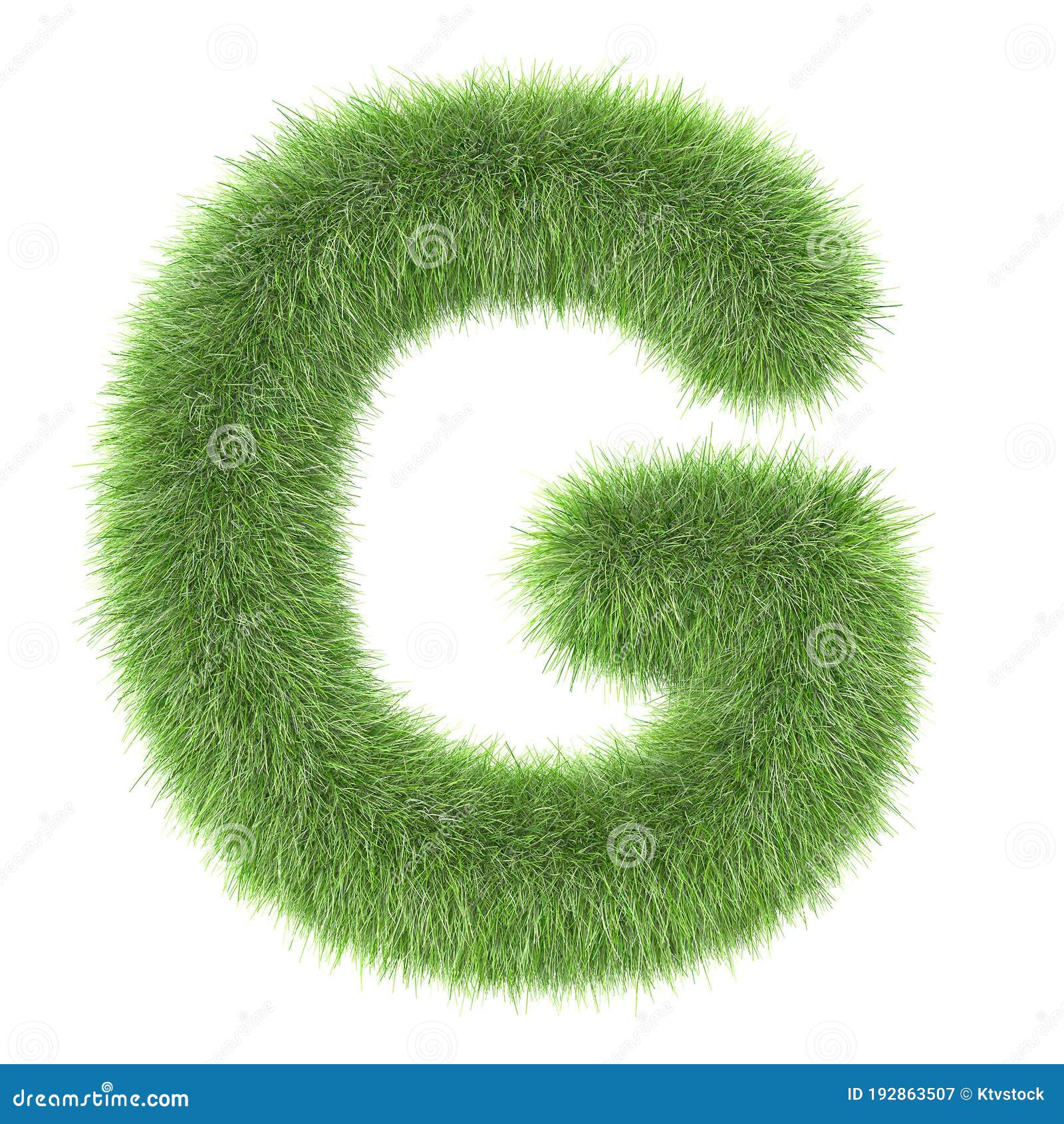 3d Grass Creative Cartoon Nature Decorative Letter G Stock Illustration ...