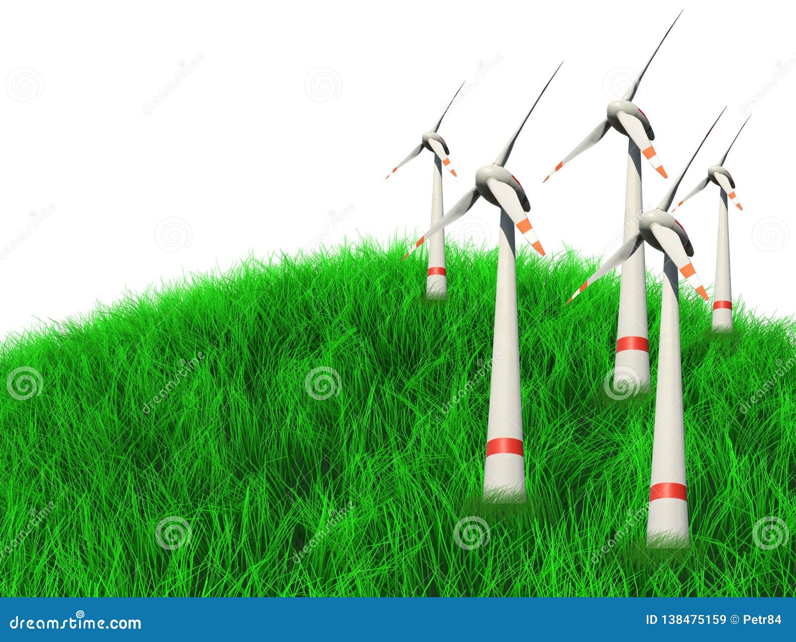 3d Grass Object Isolated on White Background Stock Illustration ...
