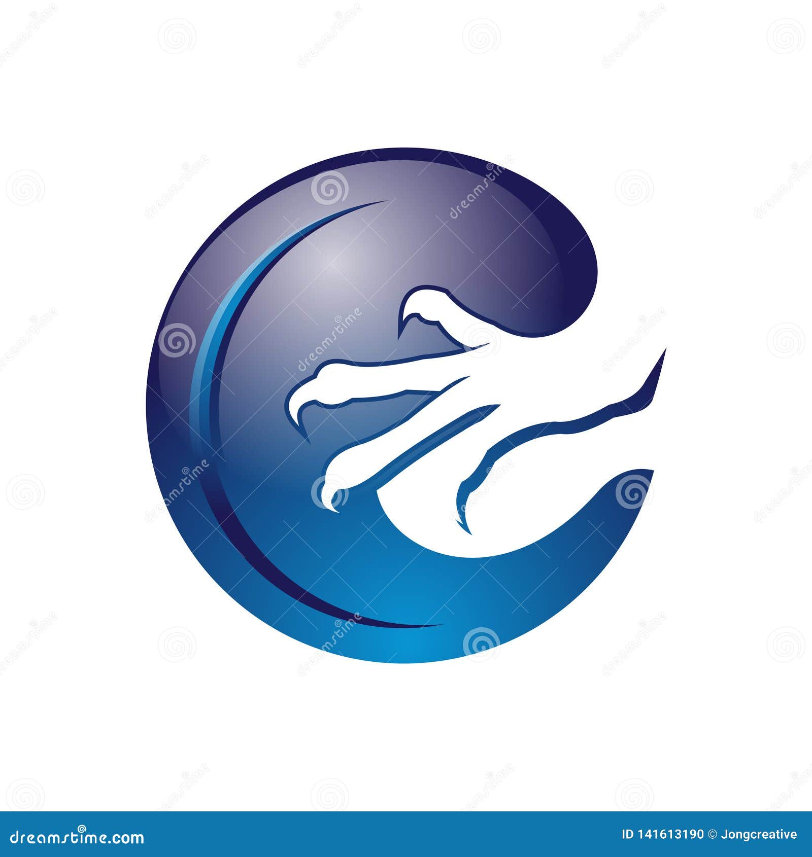 3D Great Animal Beast Claw Technology Icon Stock Vector - Illustration ...