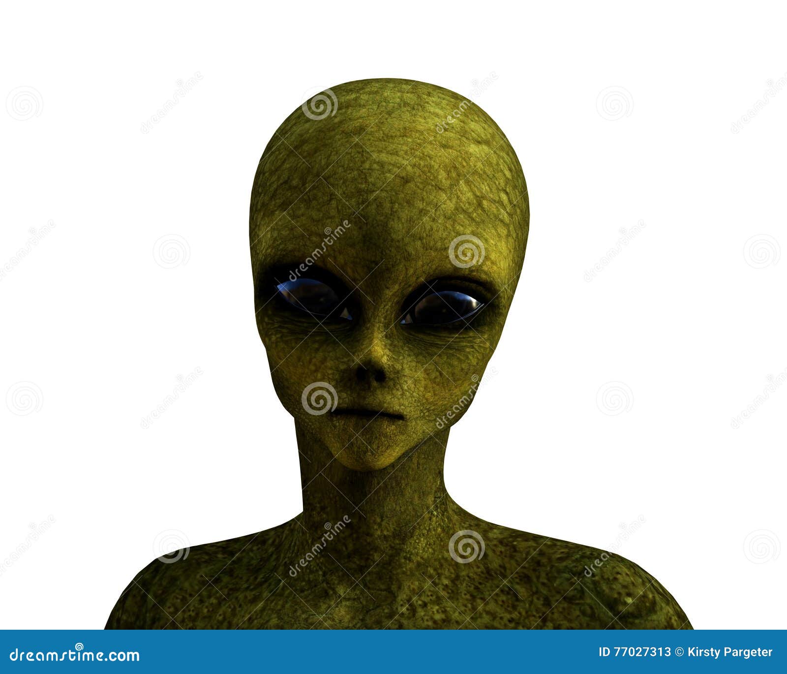 3D green alien stock illustration. Illustration of halloween - 77027313