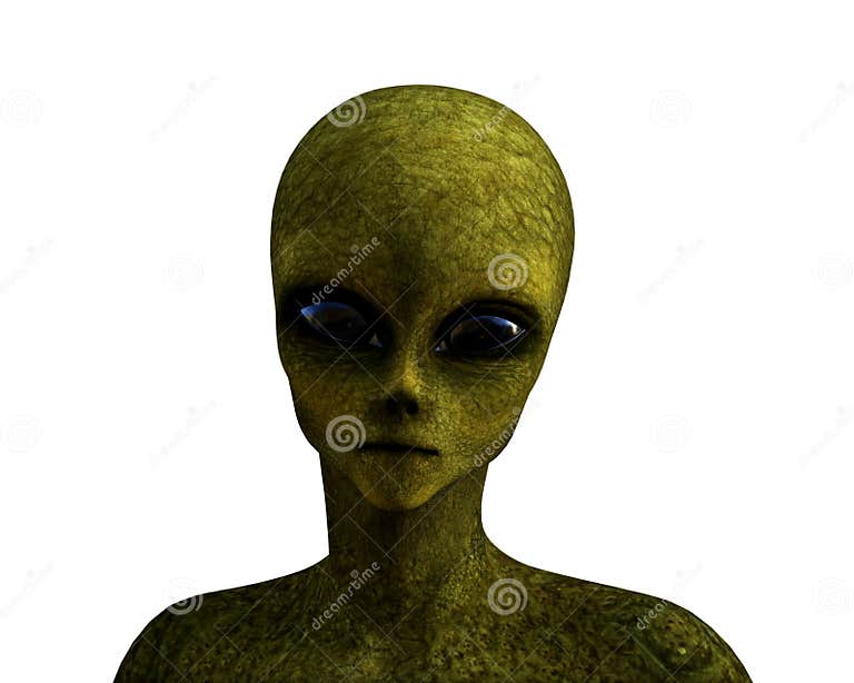 3D green alien stock illustration. Illustration of halloween - 77027313
