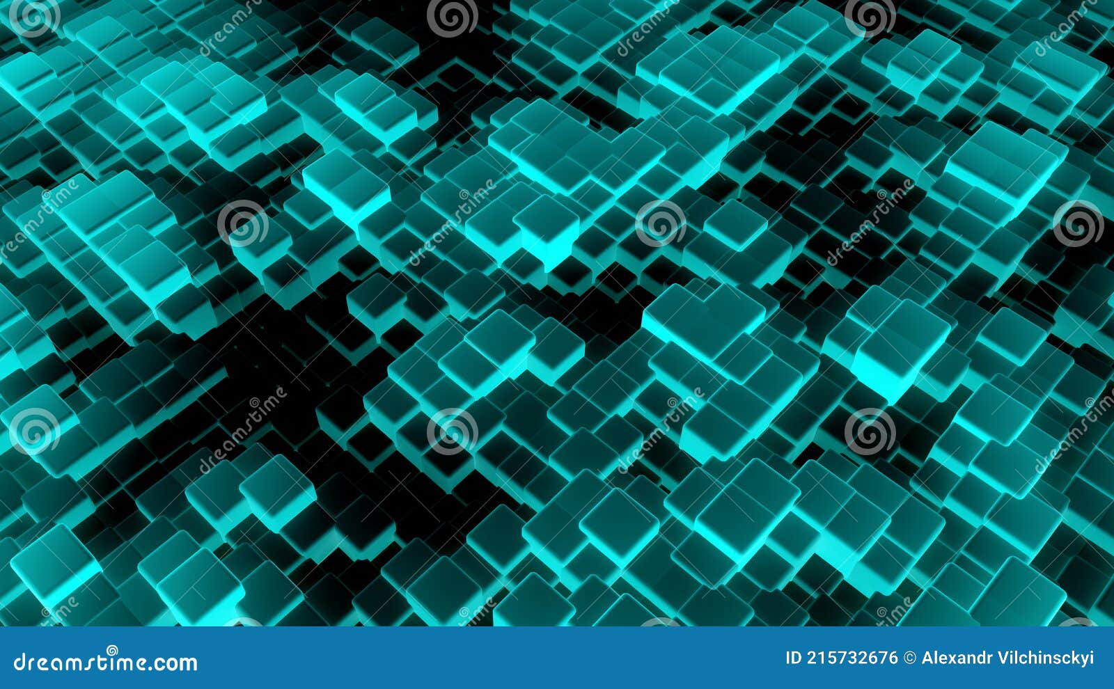 3d Green Area Background Cube Abstract Pattern Stock Illustration ...