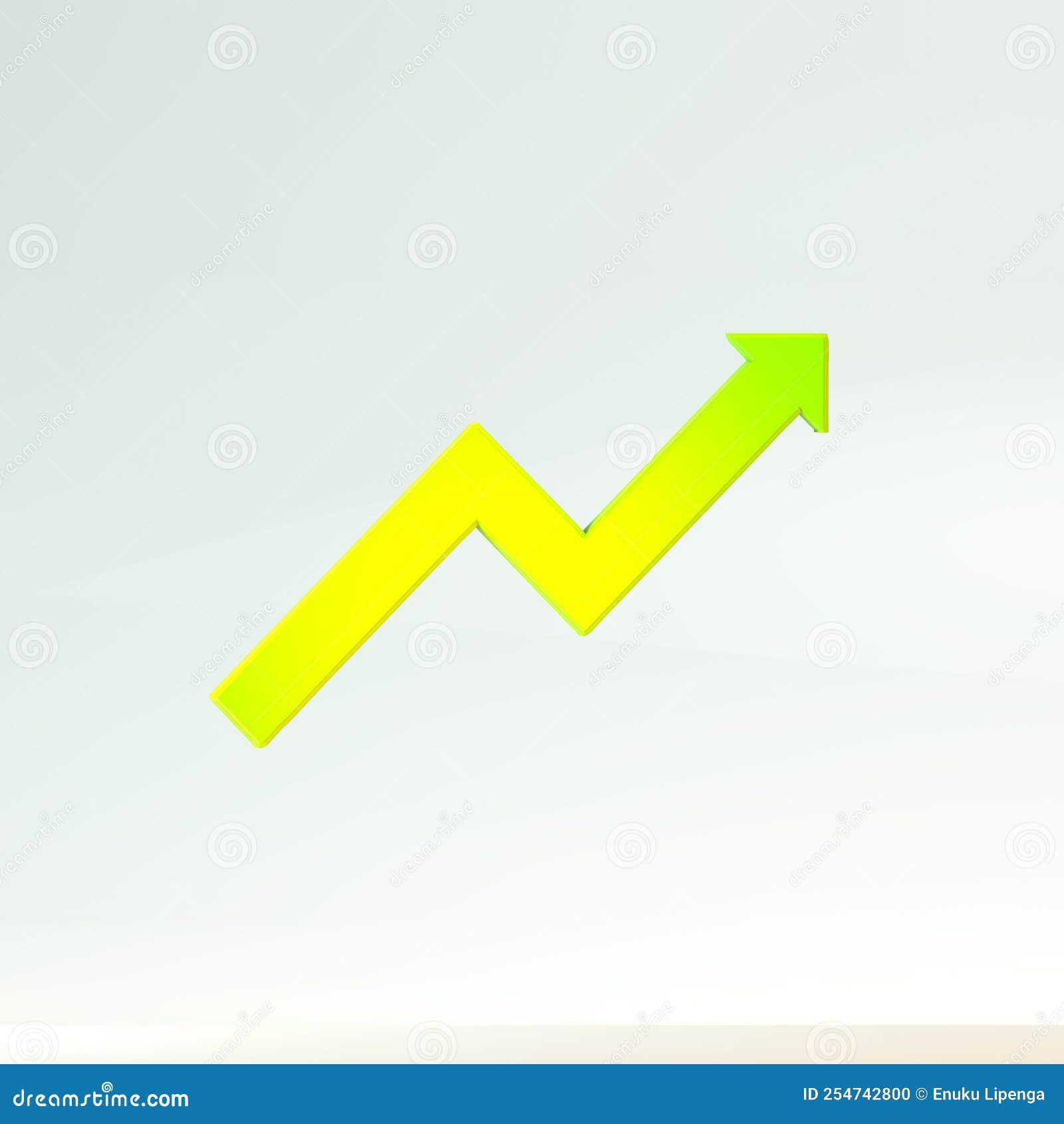 3D Green Arrow Showing Increase Stock Illustration - Illustration of ...