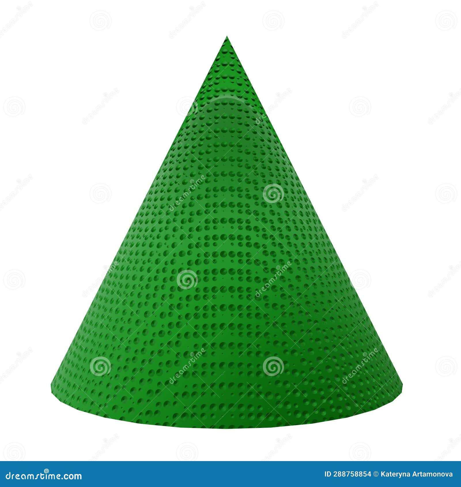 Green 3d Cone Chart With Some Infographic Elements. Vector Illustration ...