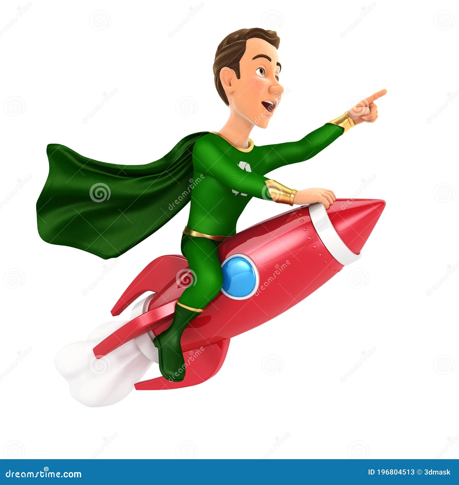 Hero Flying Above The City Illustration. | CartoonDealer.com #71534877