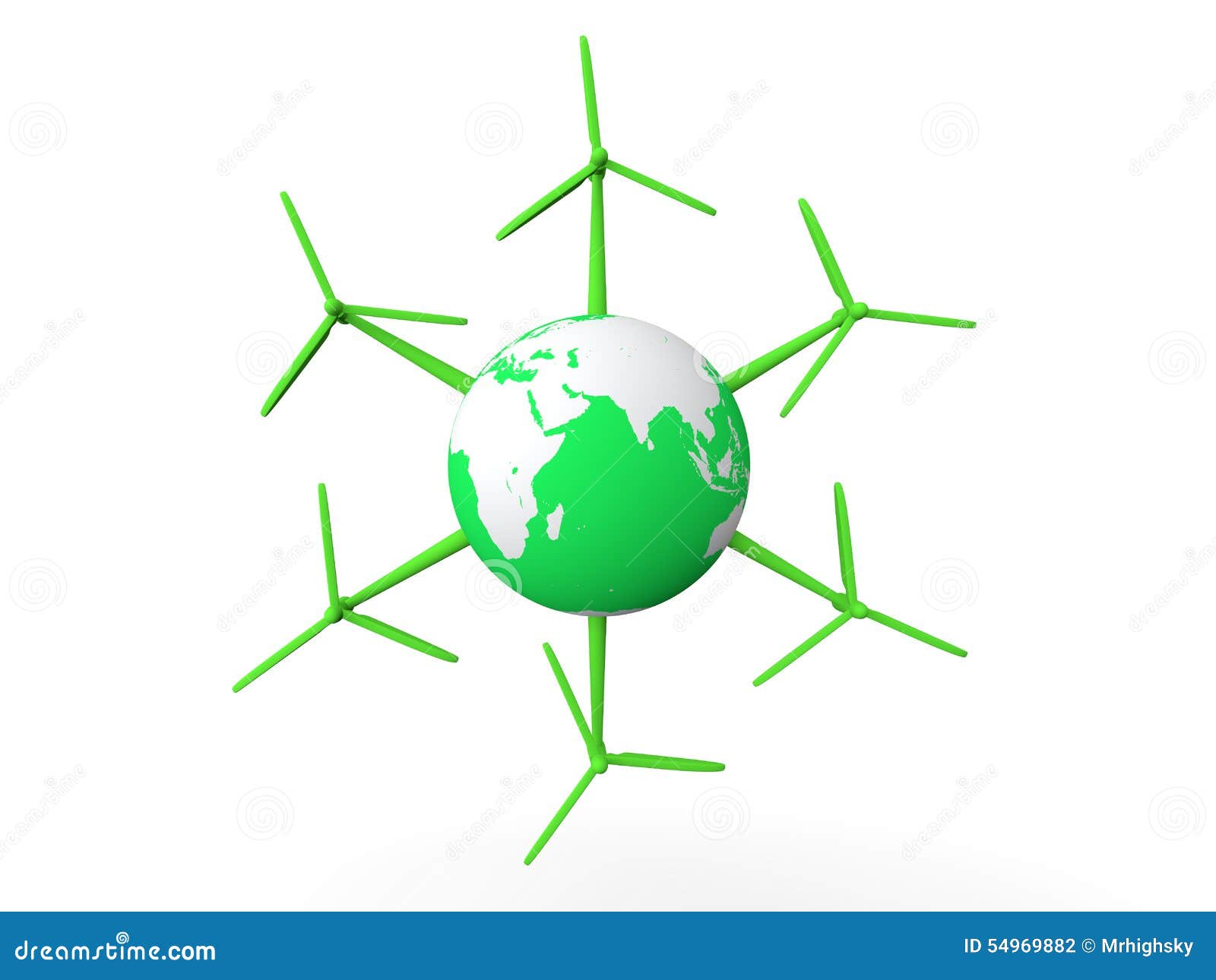 Green Wind Swirl Pattern In Circle Shape With Green-white Gradient On ...