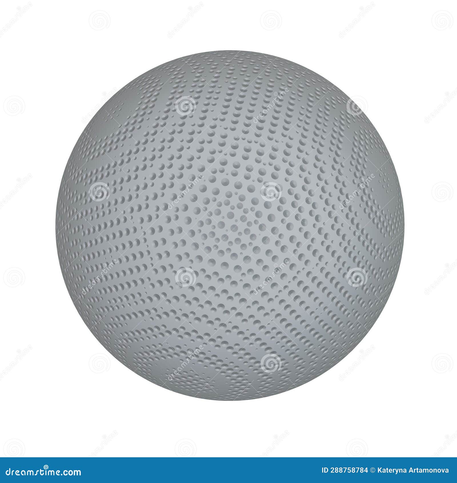 3D Grey Ball. Isolated on White Background Stock Illustration ...
