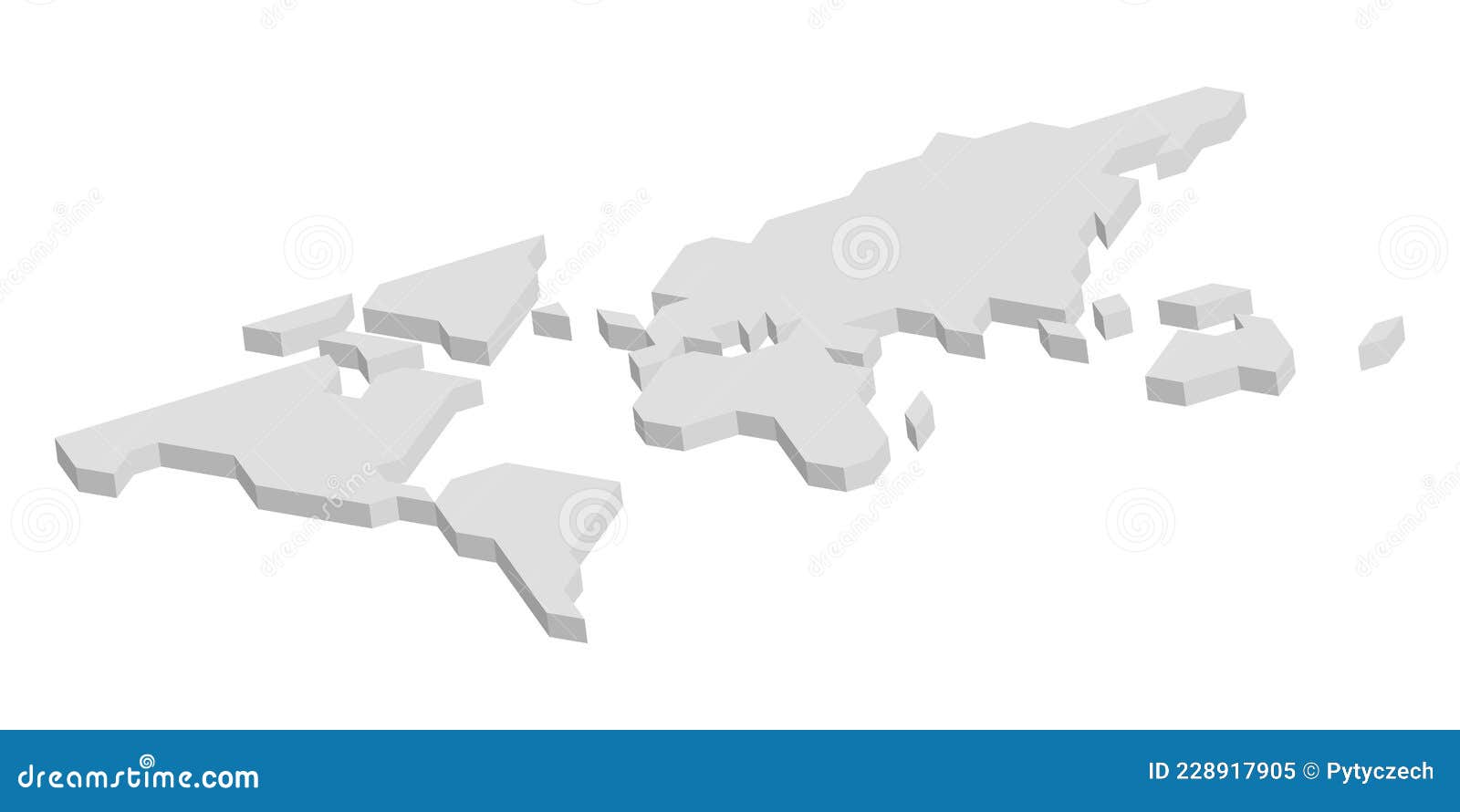 3D grey map of World stock vector. Illustration of planet - 228917905