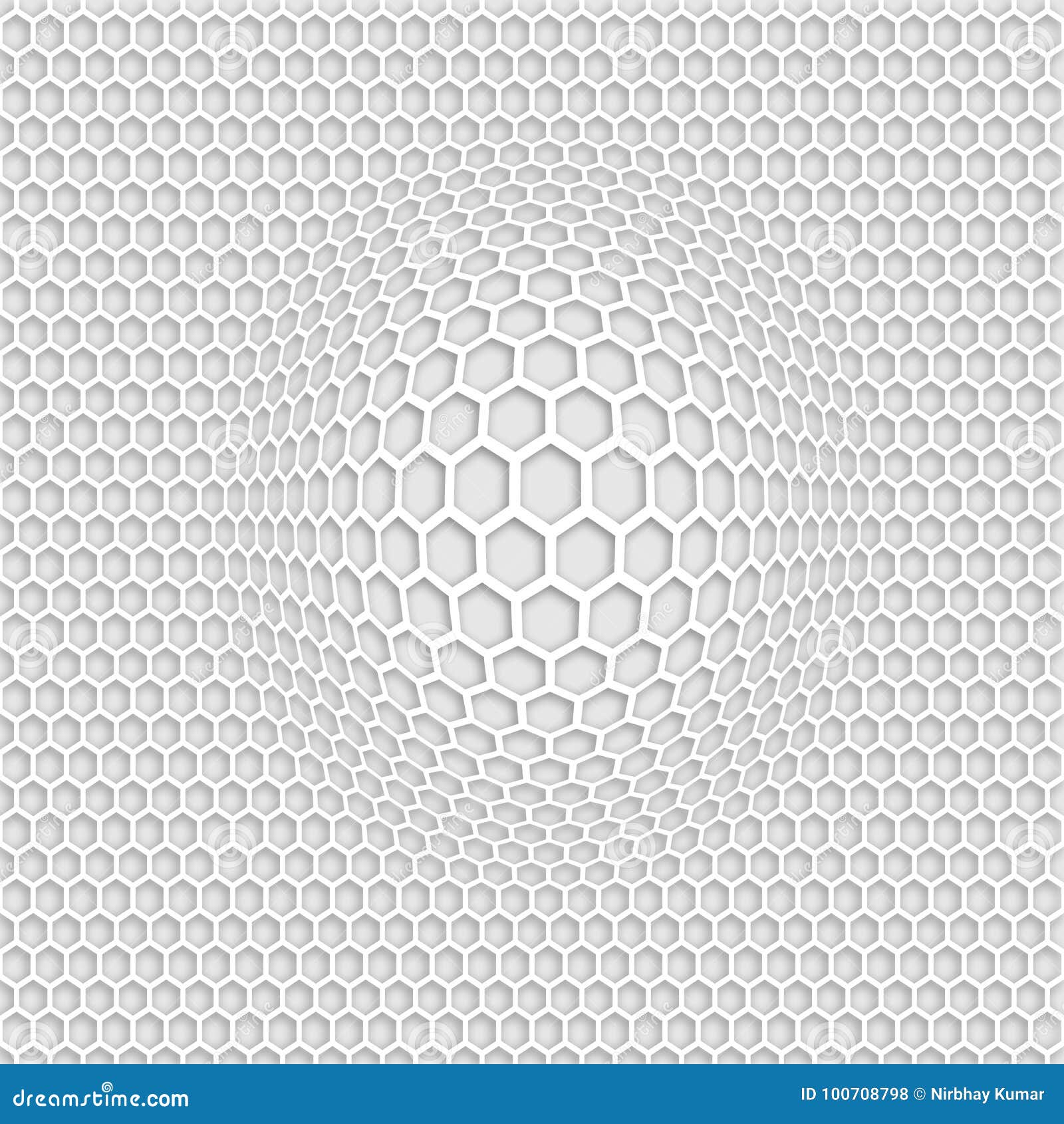 3D Grey Honey Comb Seamless Pattern with Zoom Effect Stock Vector ...