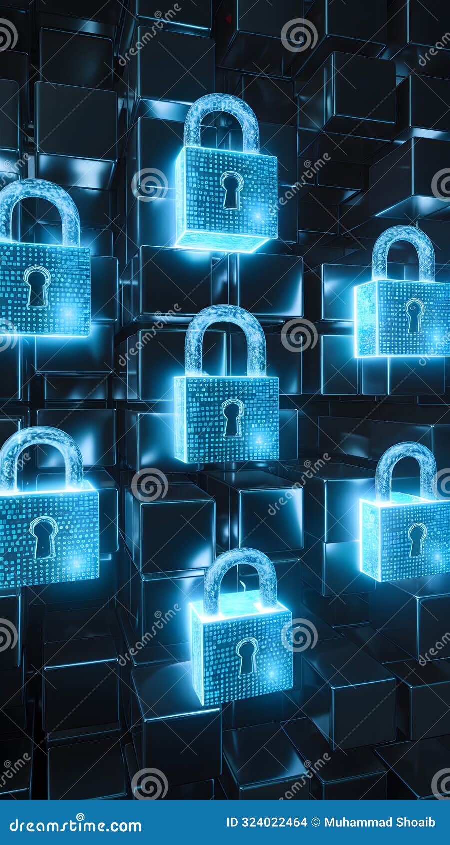 Futuristic Security Concept Digital Screen Locking By Fingerprint ...