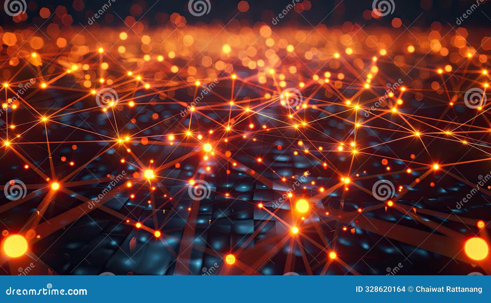3D Grid with Glowing Nodes Depicting Optimal Allocation of Time, Budget ...