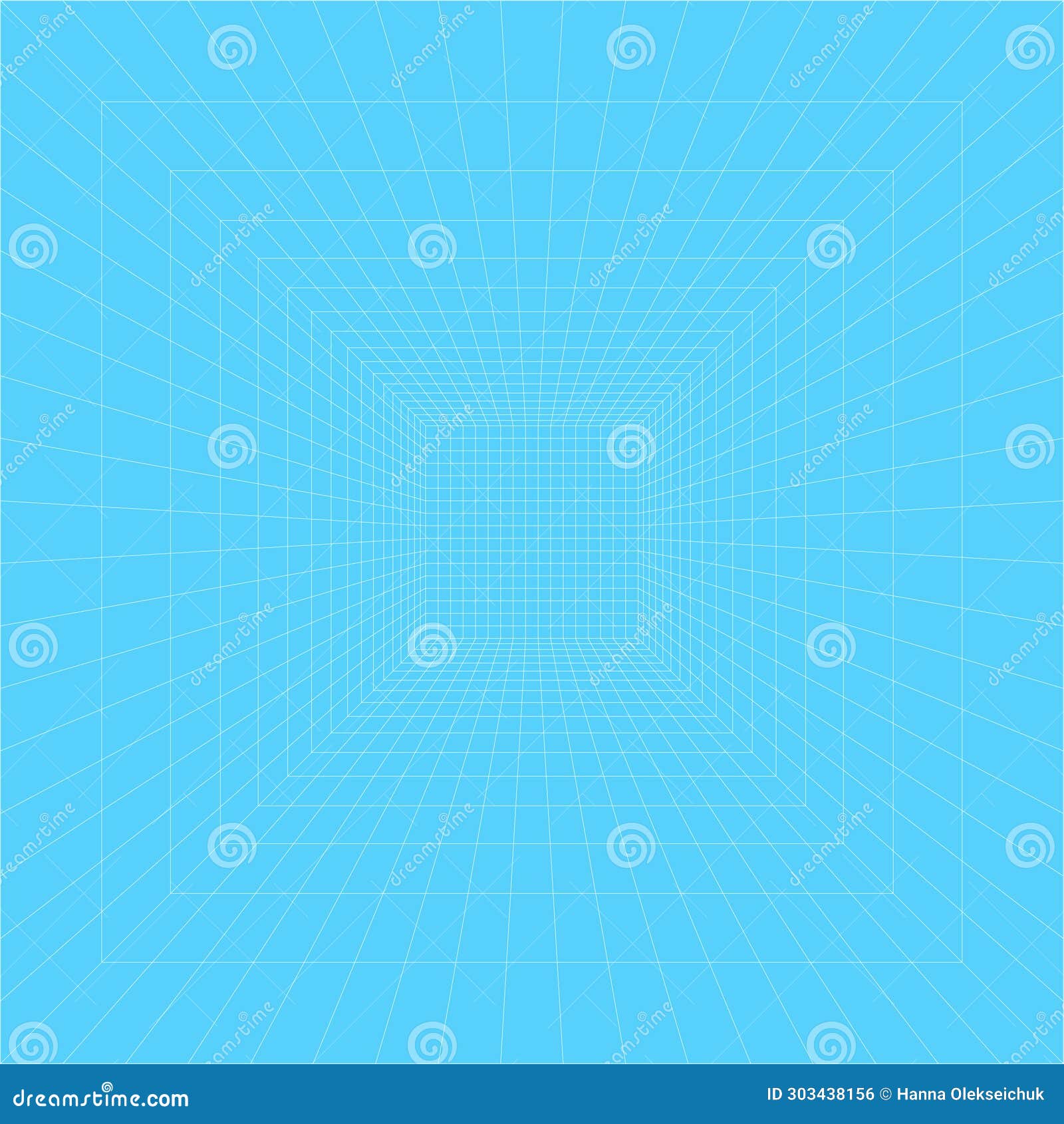 3d Grid Room In Perspective. Wireframe Laser Grid. Template Interior ...