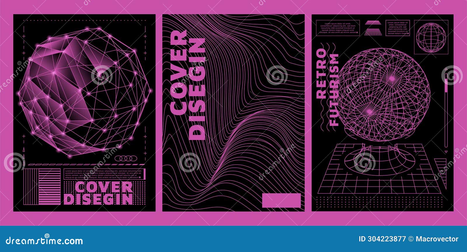 3d grid shapes card set stock illustration. Illustration of digital ...