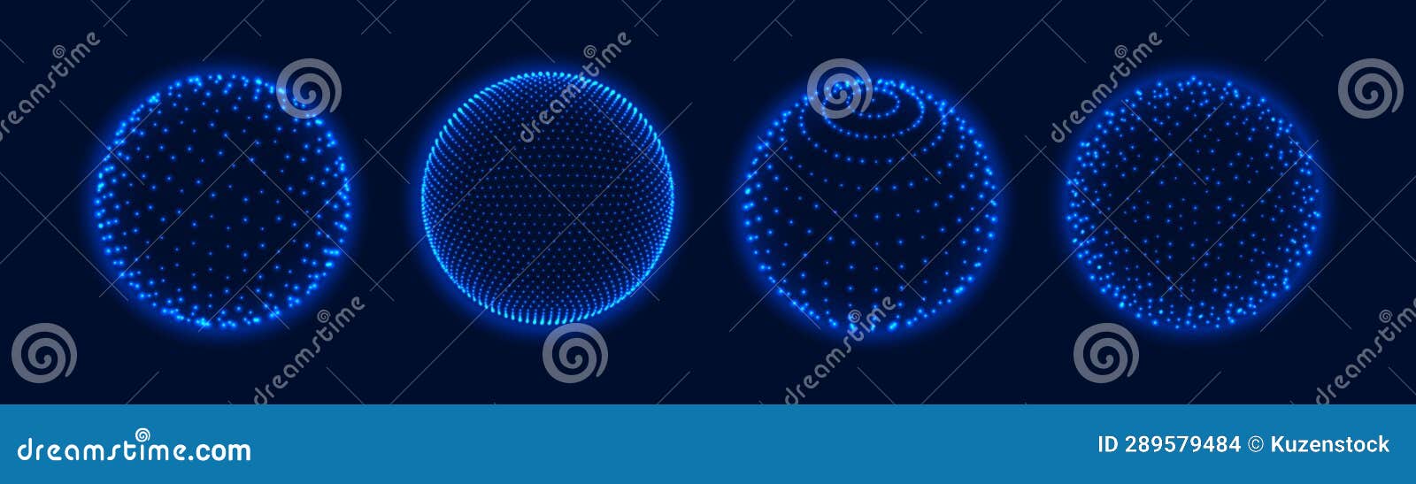 3d Grid Spheres with Light Dots. Atom Earth Orb, Science Globe with ...