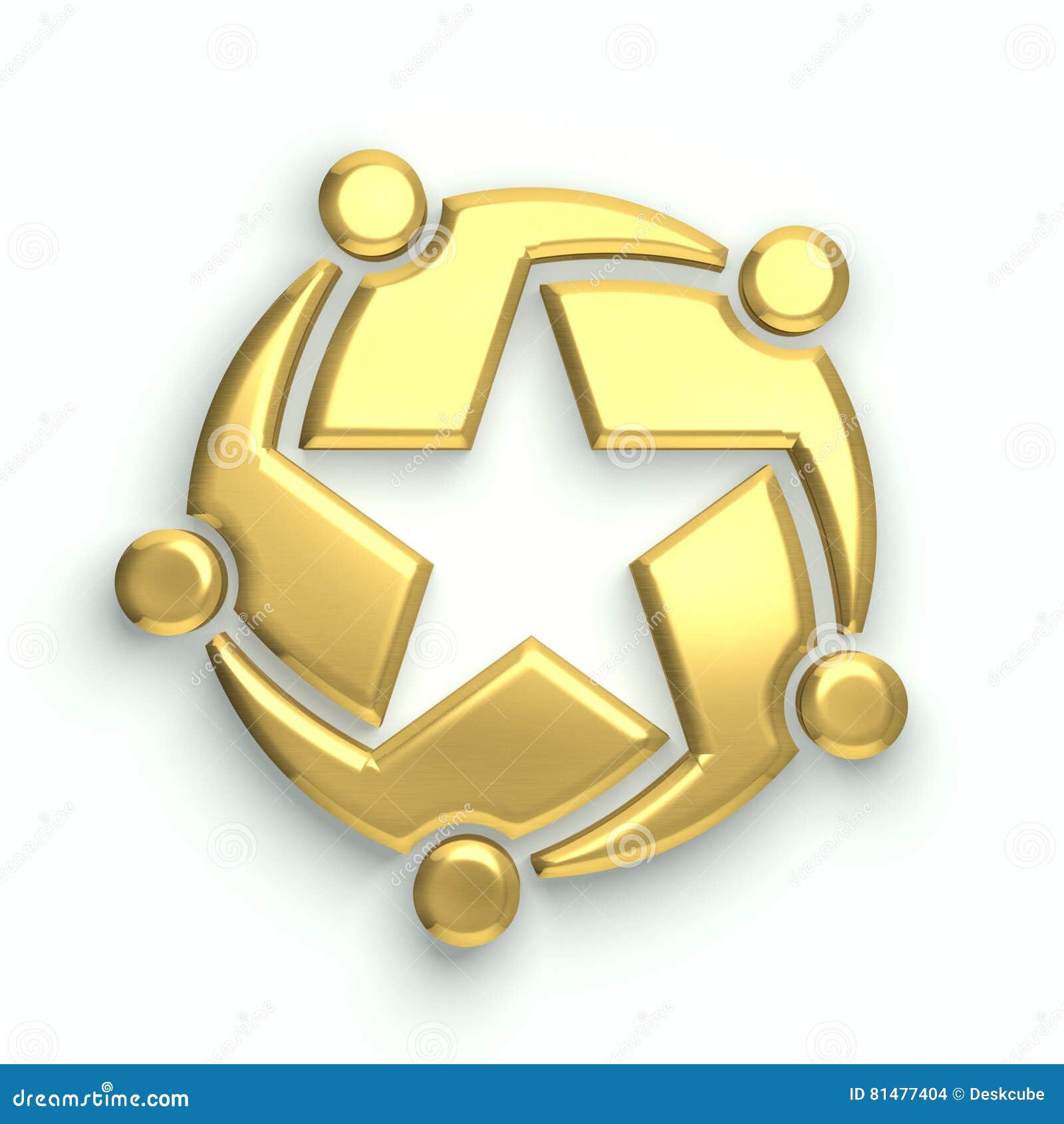 3D Group of People Star Illustration Stock Illustration - Illustration ...