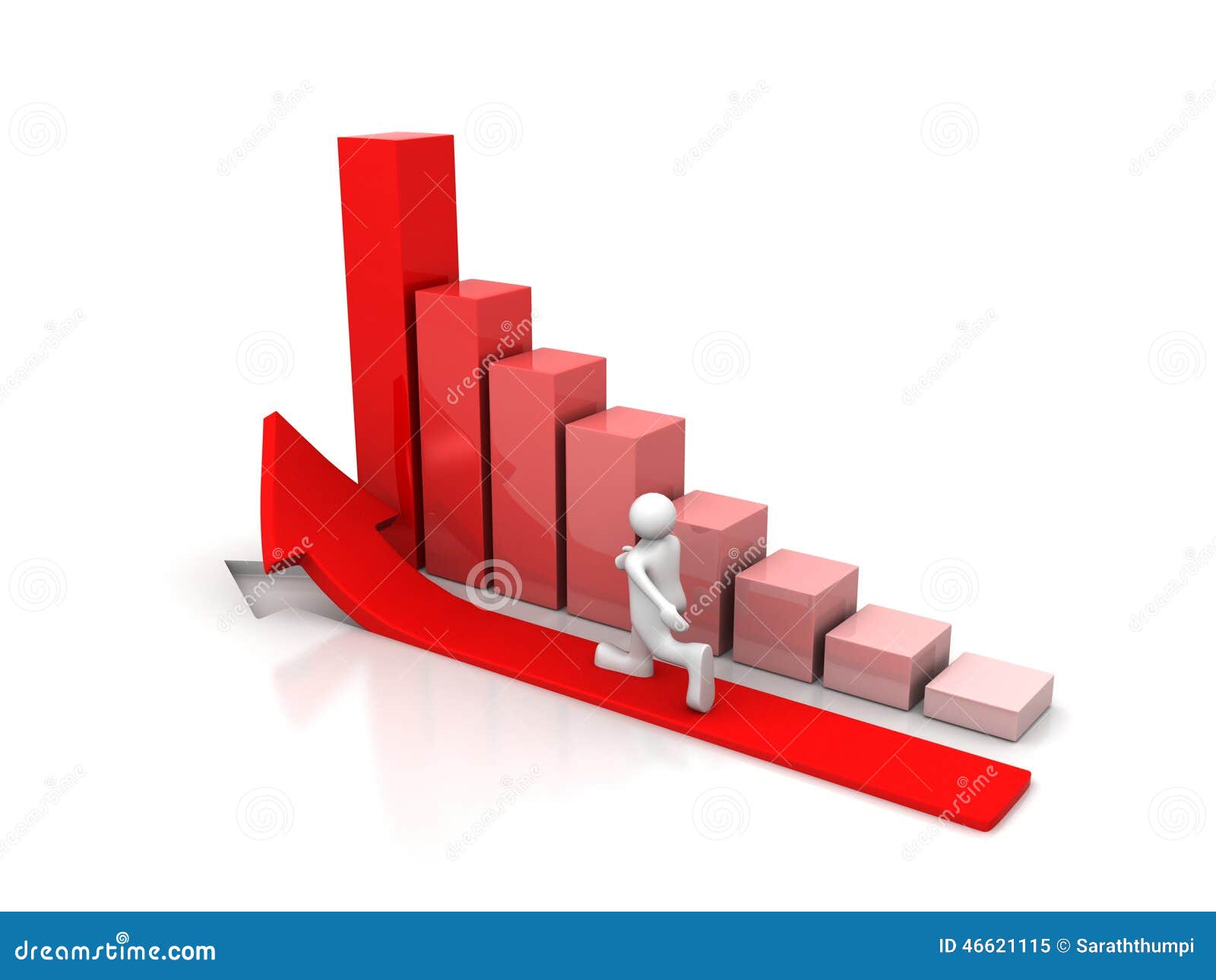 3d growth chart stock illustration. Illustration of dimensional - 46621115