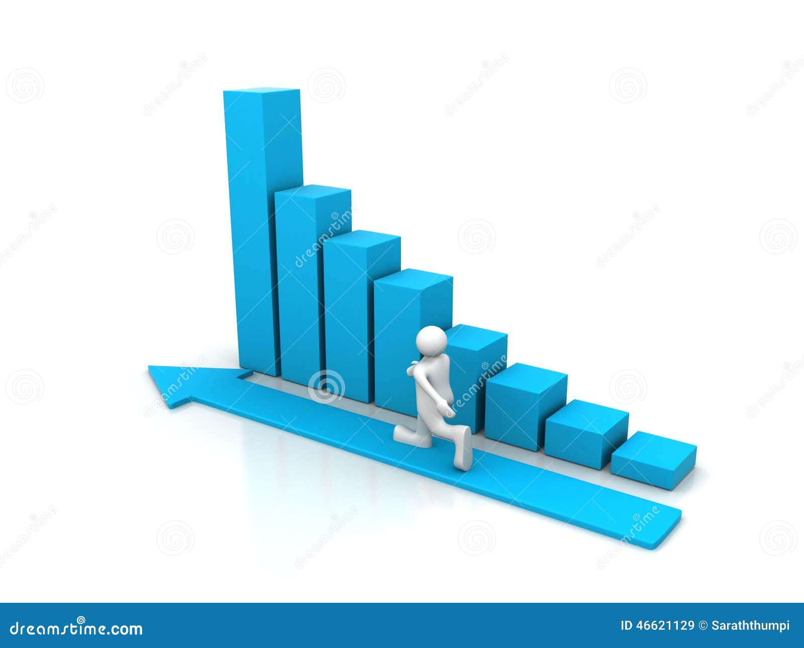 3d growth chart stock illustration. Illustration of high - 46621129
