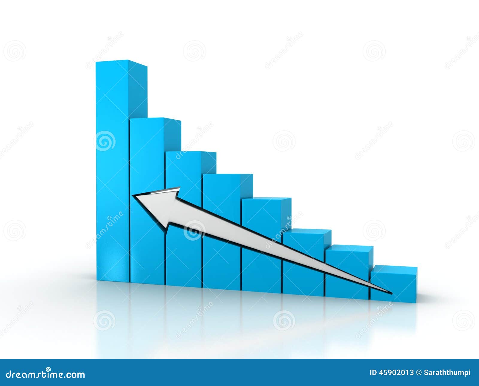 3d Growth graph stock illustration. Illustration of investment - 45902013
