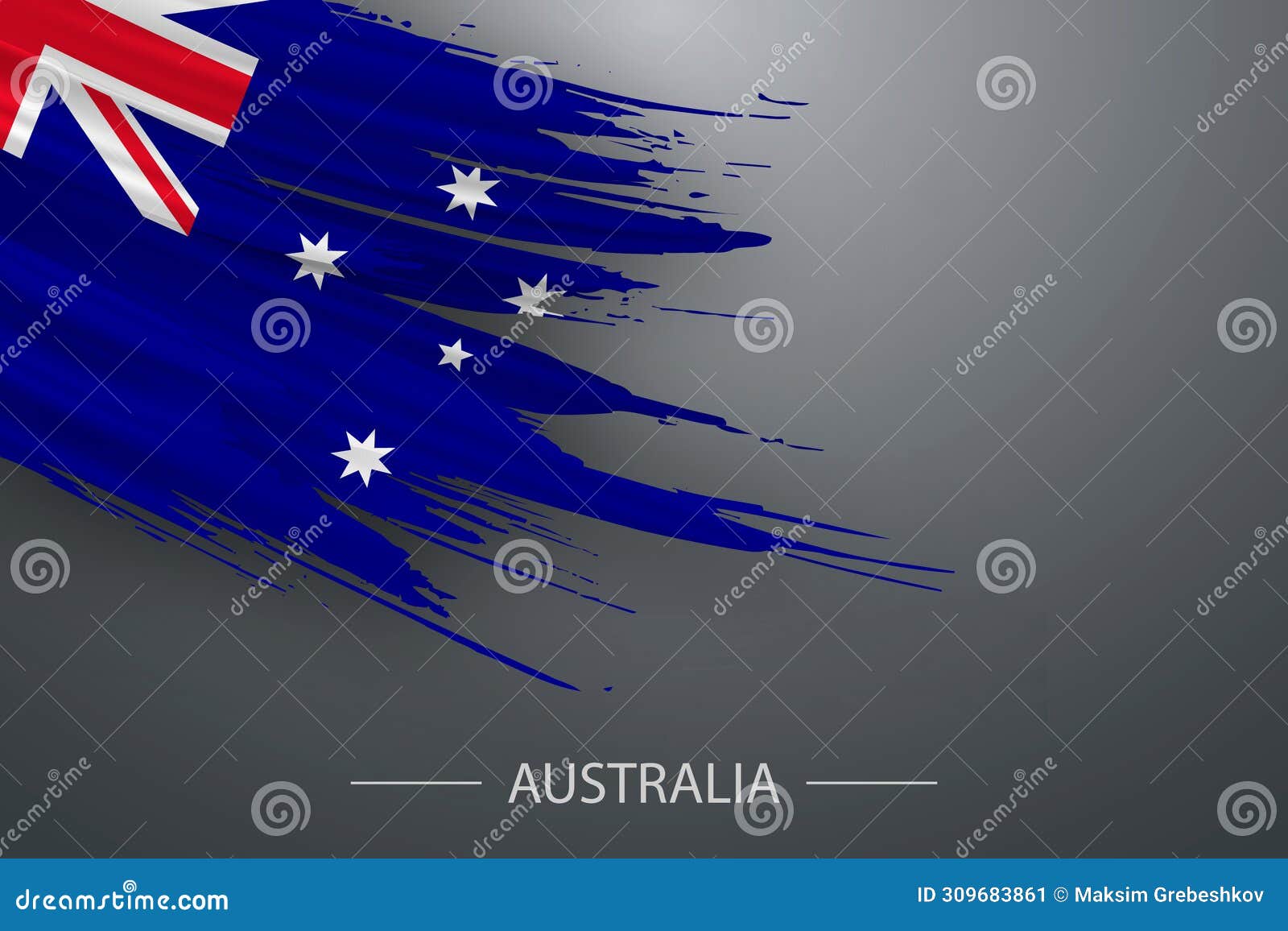 Australia Map Template, Triangle Design, Vector Illustration ...