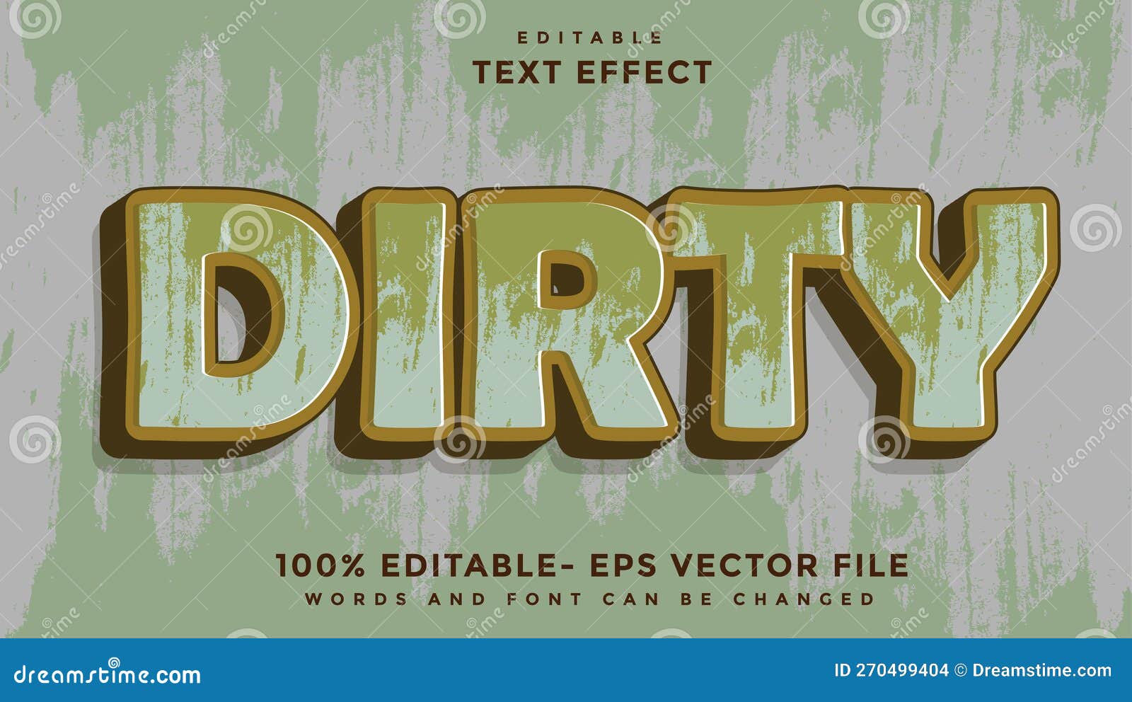 3d Grunge Dirty Editable Text Effect Design Template, Effect Saved in ...