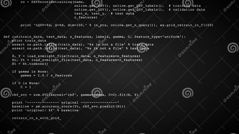 3D Hacking Code Data Flow Stream on Black. Screen with Typing Coding ...