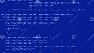 3D Hacking Code Data Flow Stream on Blue. Screen with Typing Coding Symbols Stock Image - Image ...