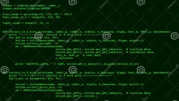 3D Hacking Code Data Flow Stream on Green. Screen with Typing Coding ...