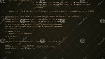 3D Hacking Code Data Flow Stream on Sepia. Screen with Typing Coding Symbols Editorial Image ...