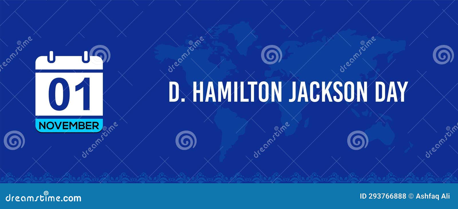 D. Hamilton Jackson Day Text Banner Design for Social Media Post Stock ...