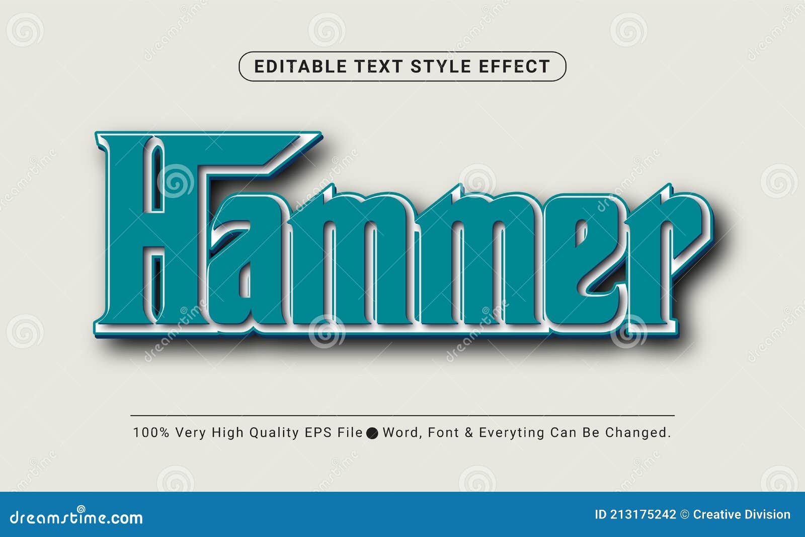 3D Hammer Text Effect, Editable Text Effect, Editable Font Effect Stock ...