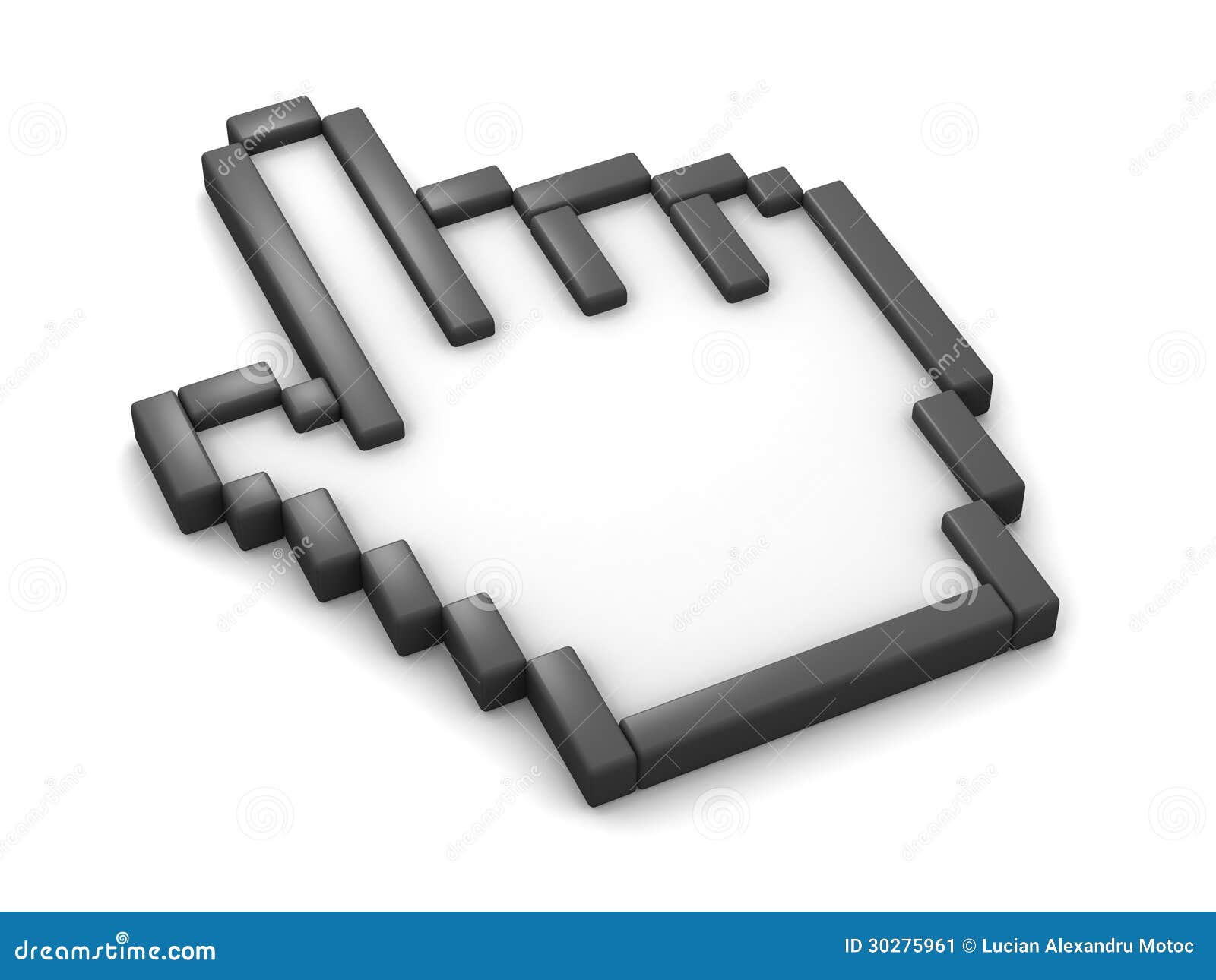 Hand Cursor 3D stock illustration. Illustration of hand - 30275961