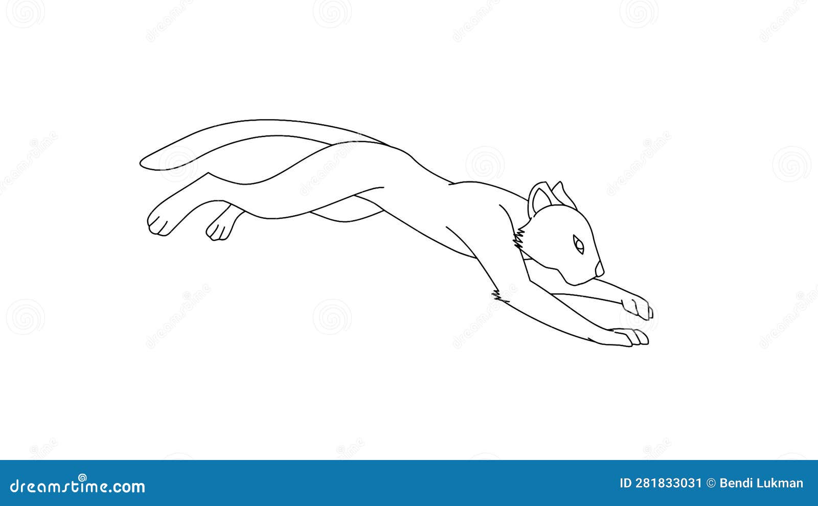 2d Hand Drawn Animation of a Running Cat, on White Isolated Background ...