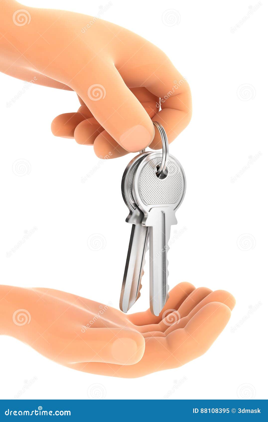 3d Hand Handing Over the Keys Stock Illustration - Illustration of ...