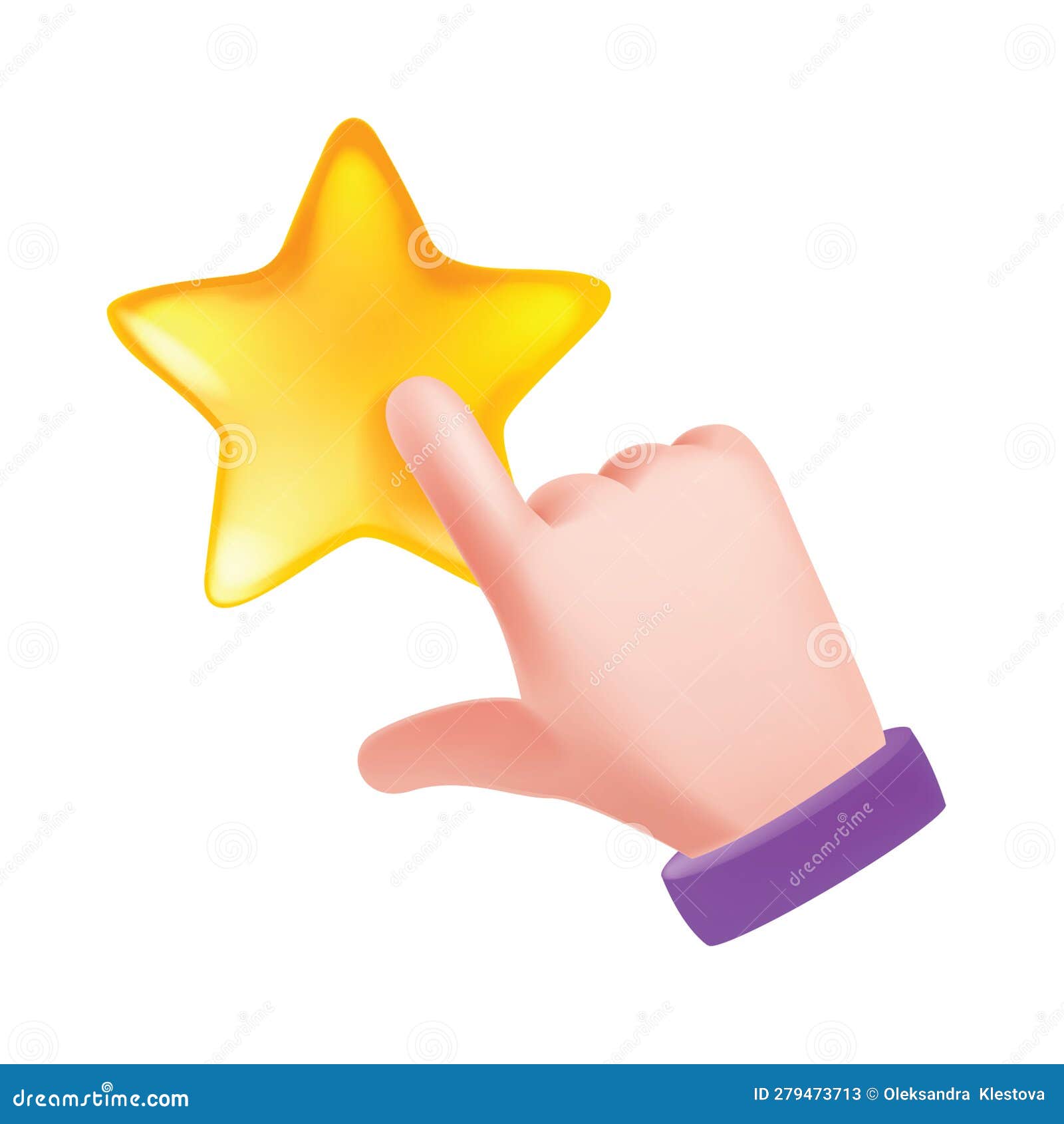 3d Hand Icon Finger Click Cursor Touch Button Vector Illustration Web Ui Pointer Gesture