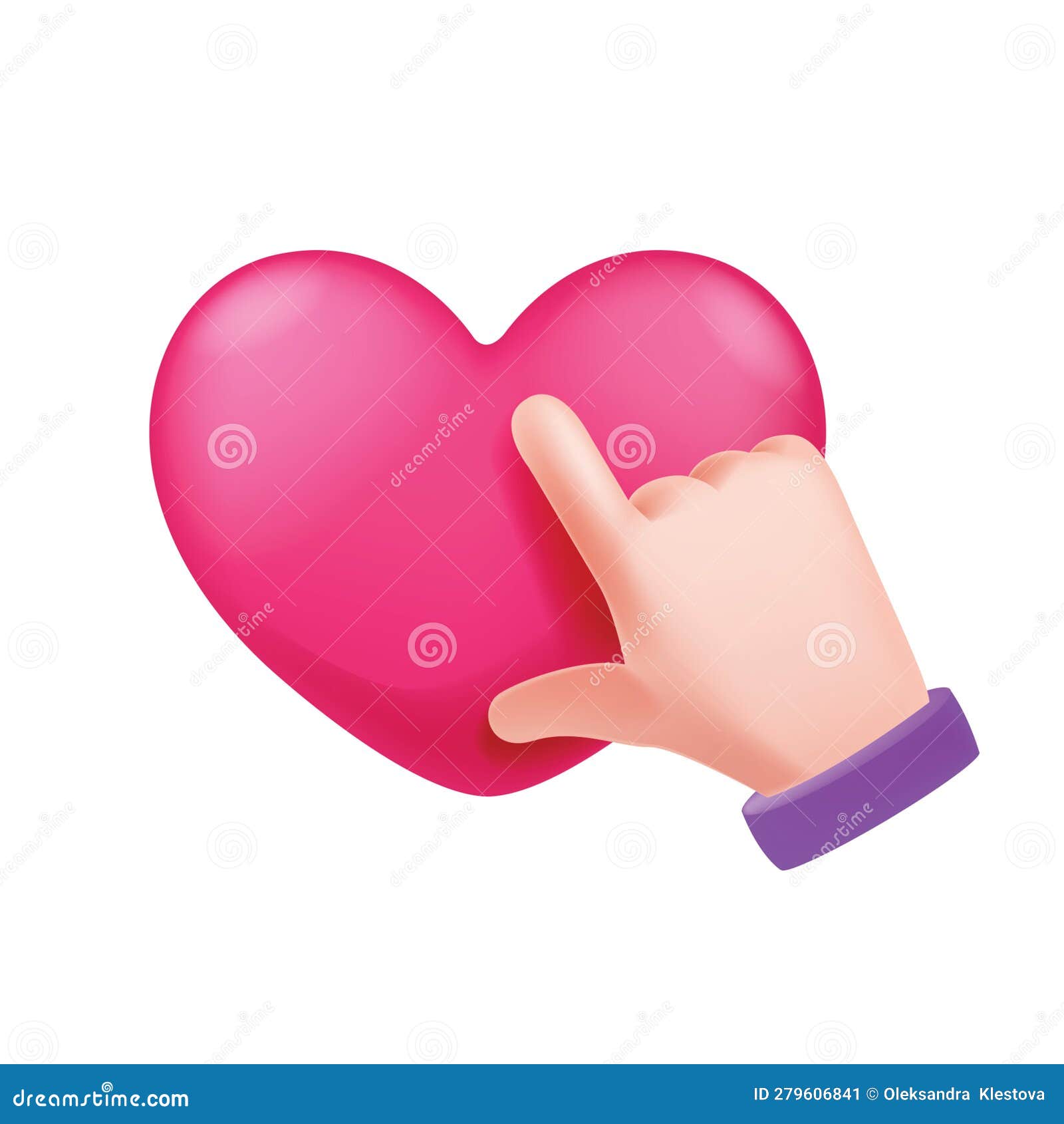 3D Hand Icon Finger Cursor Click, Touch Button Vector Illustration, Web ...