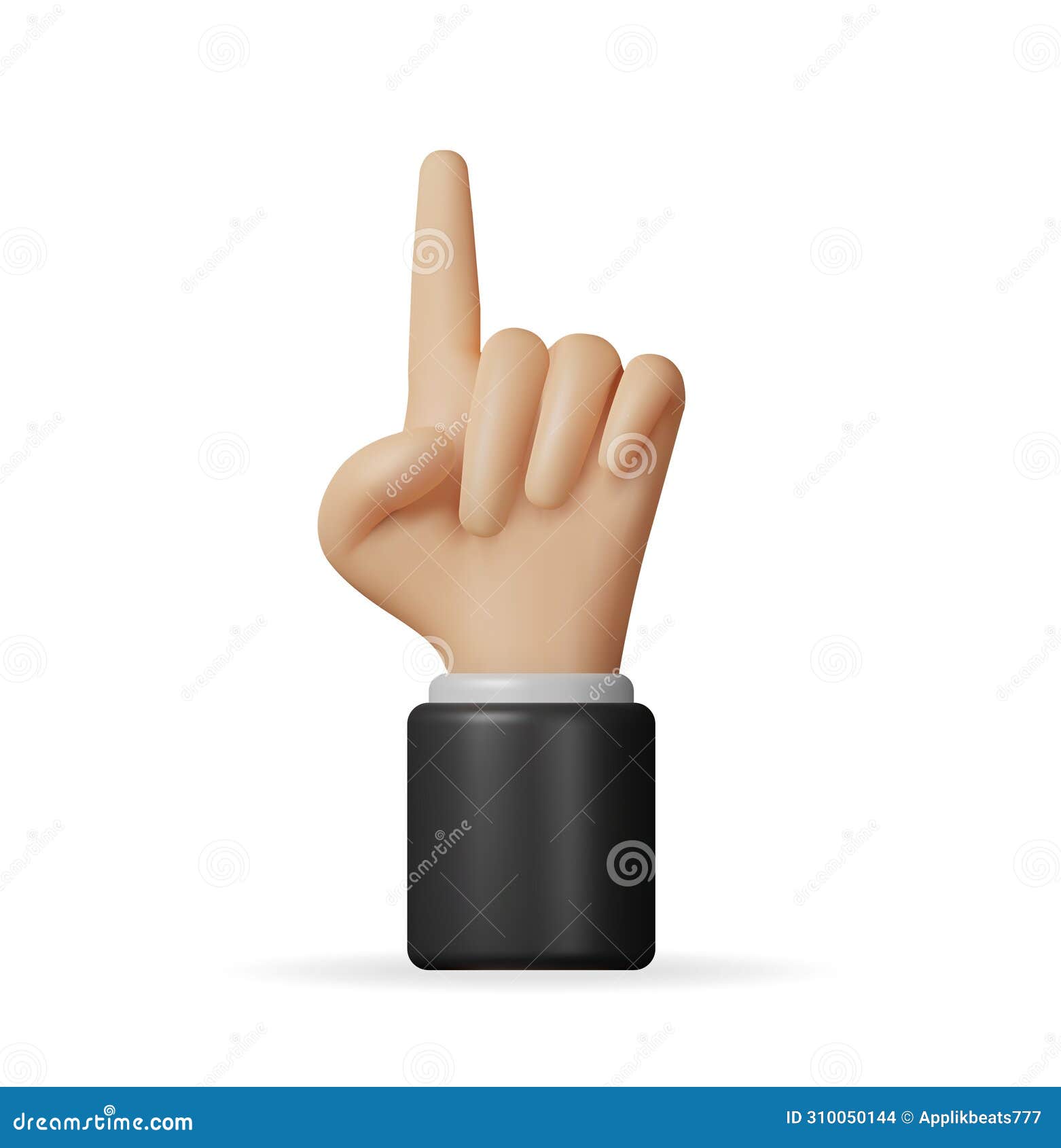 3d Hand Pointing Gesture Isolated Stock Vector - Illustration of ...