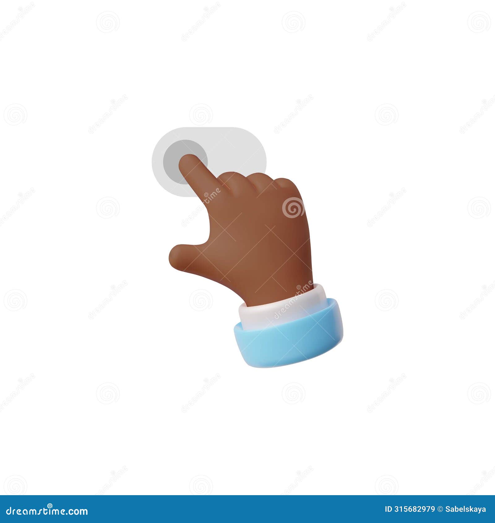 3D Hand Swipe Action Icon Vector Illustration Stock Vector ...