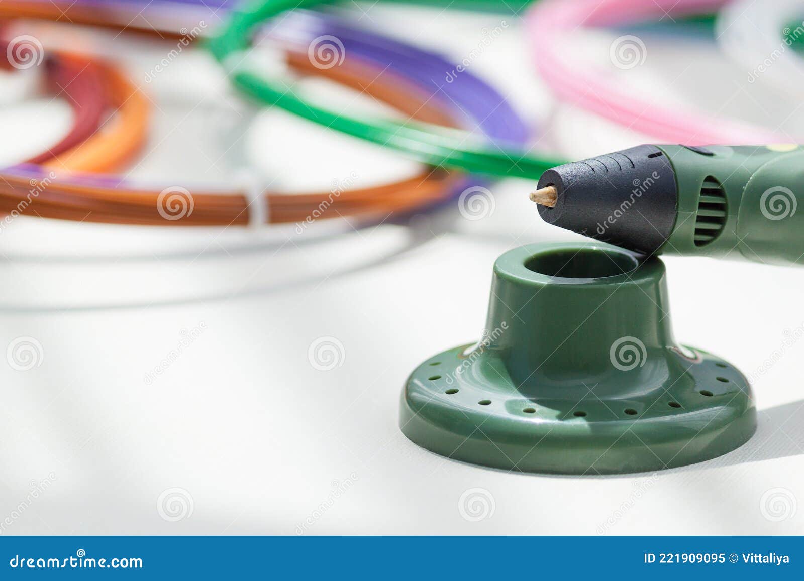 3d Handle Pen. Colored Plastic in Coils Stock Image - Image of activity ...