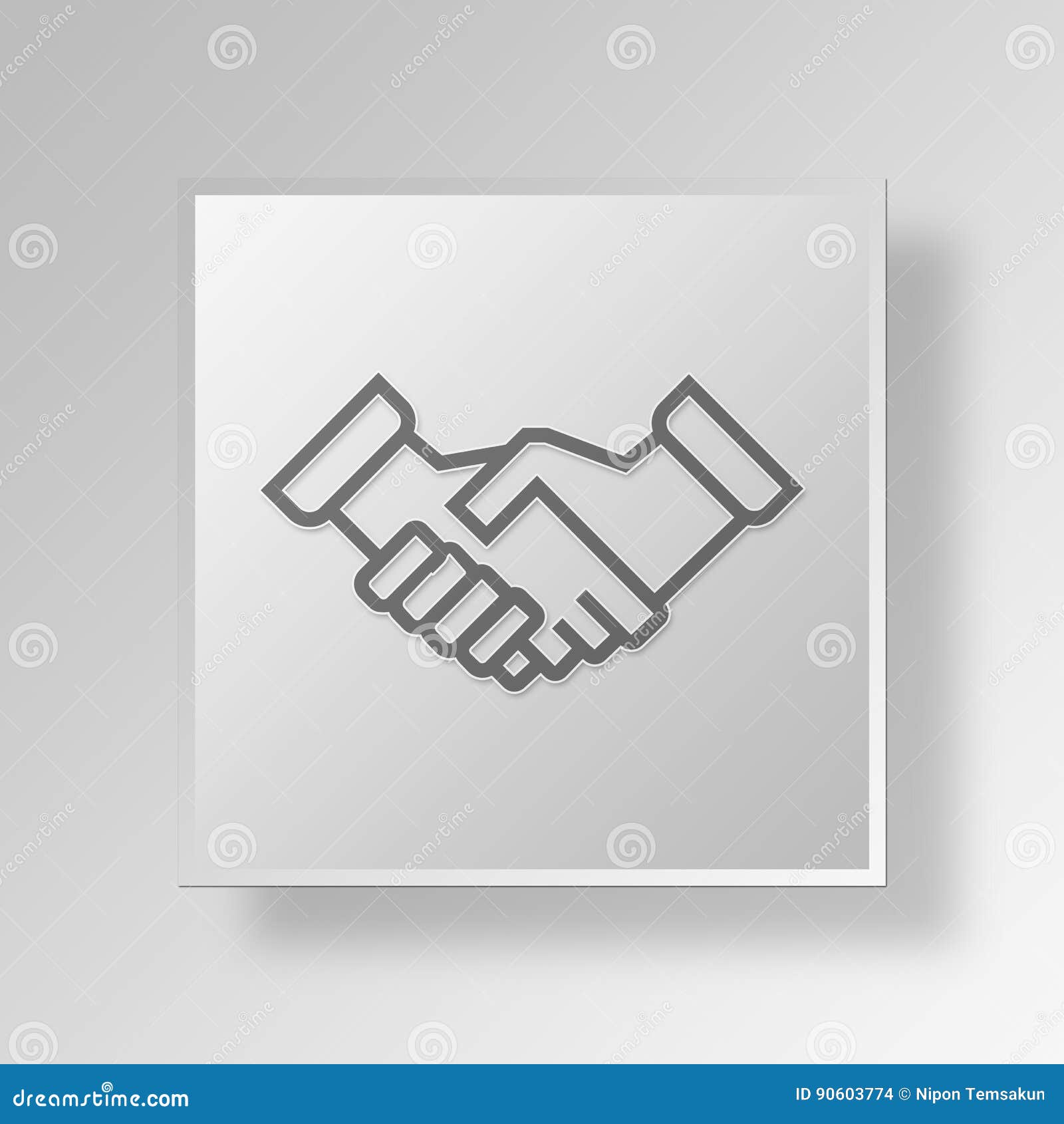 Square Handshake Warning Icon Vector Collage | CartoonDealer.com #179296185