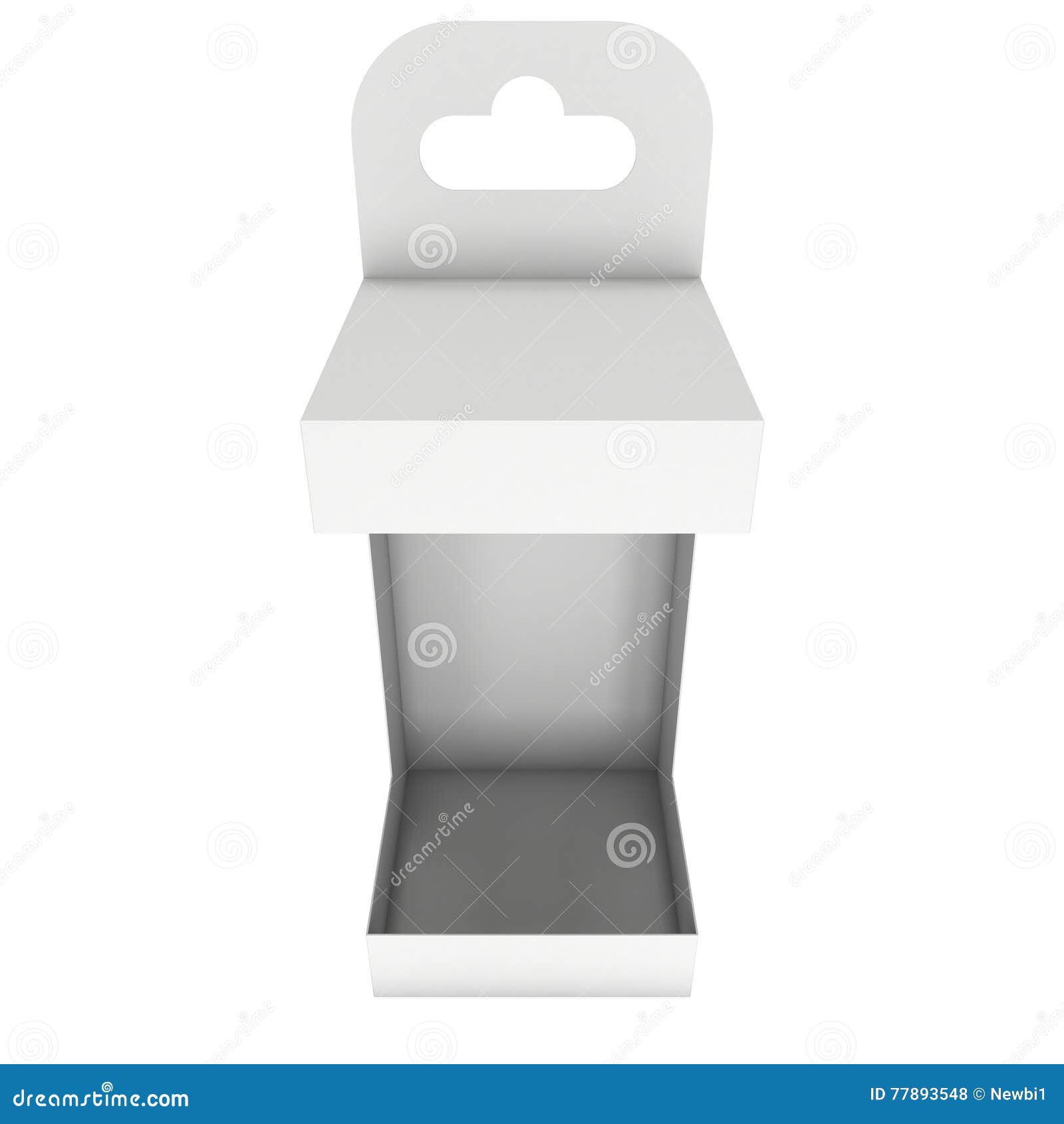 3d Hanging open box stock illustration. Illustration of hang - 77893548