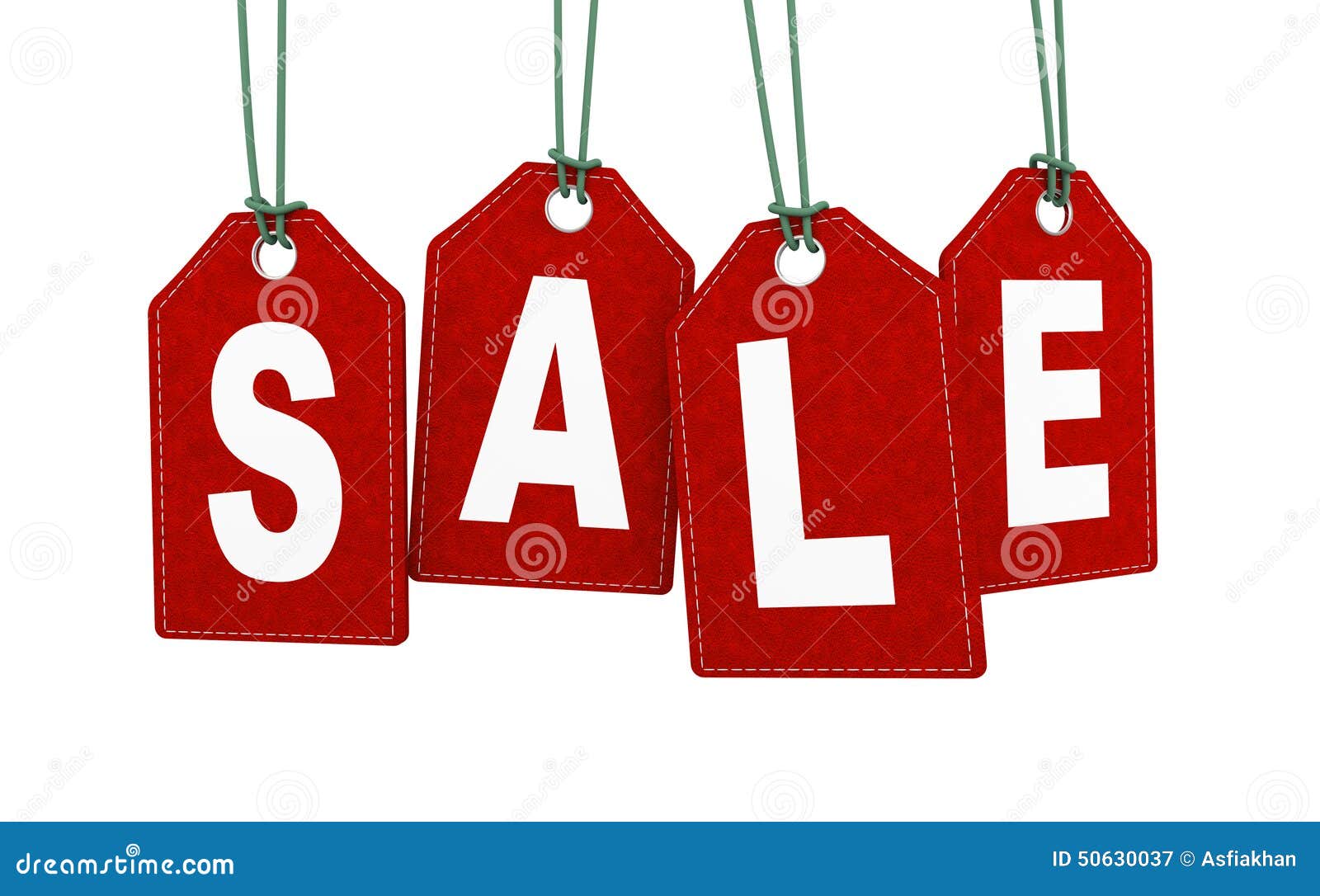 3d Hanging Sale Tag Word Text Stock Illustration - Illustration of gift ...