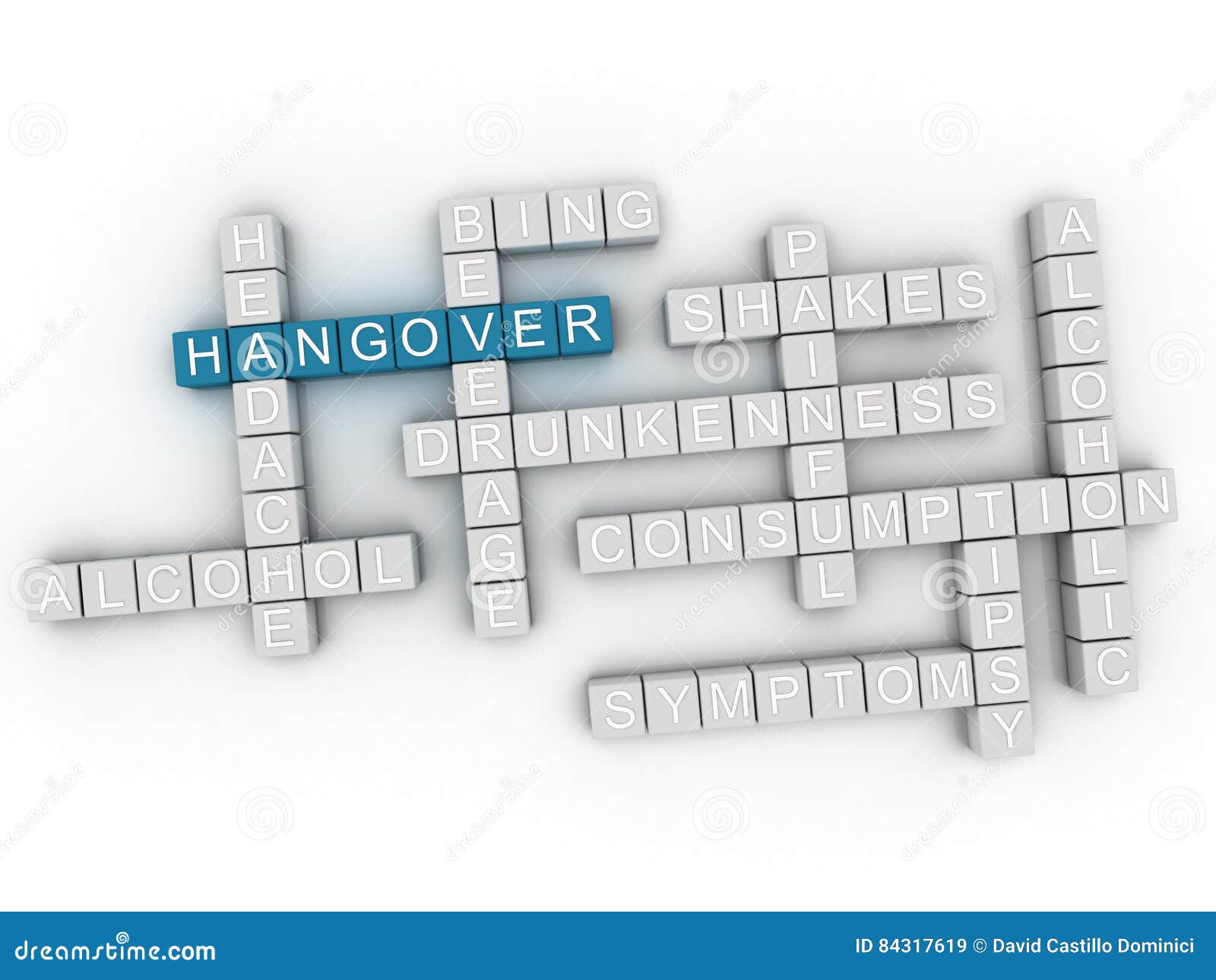 3d Hangover Word Cloud Concept Stock Illustration - Illustration of ...