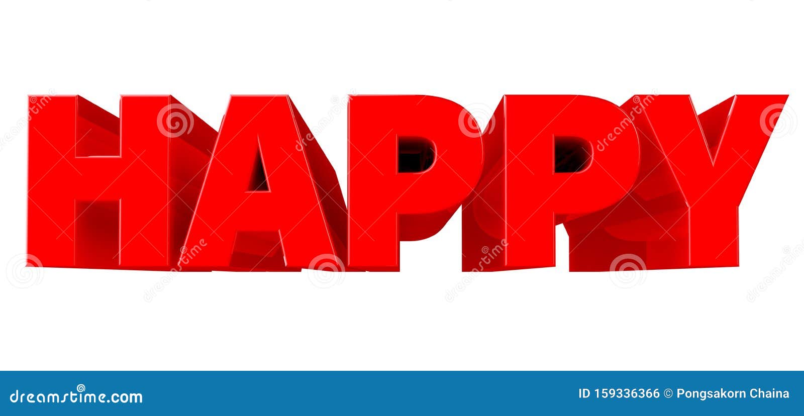3D HAPPY Word EXPLANATION Word Isolated on White Background 3d ...