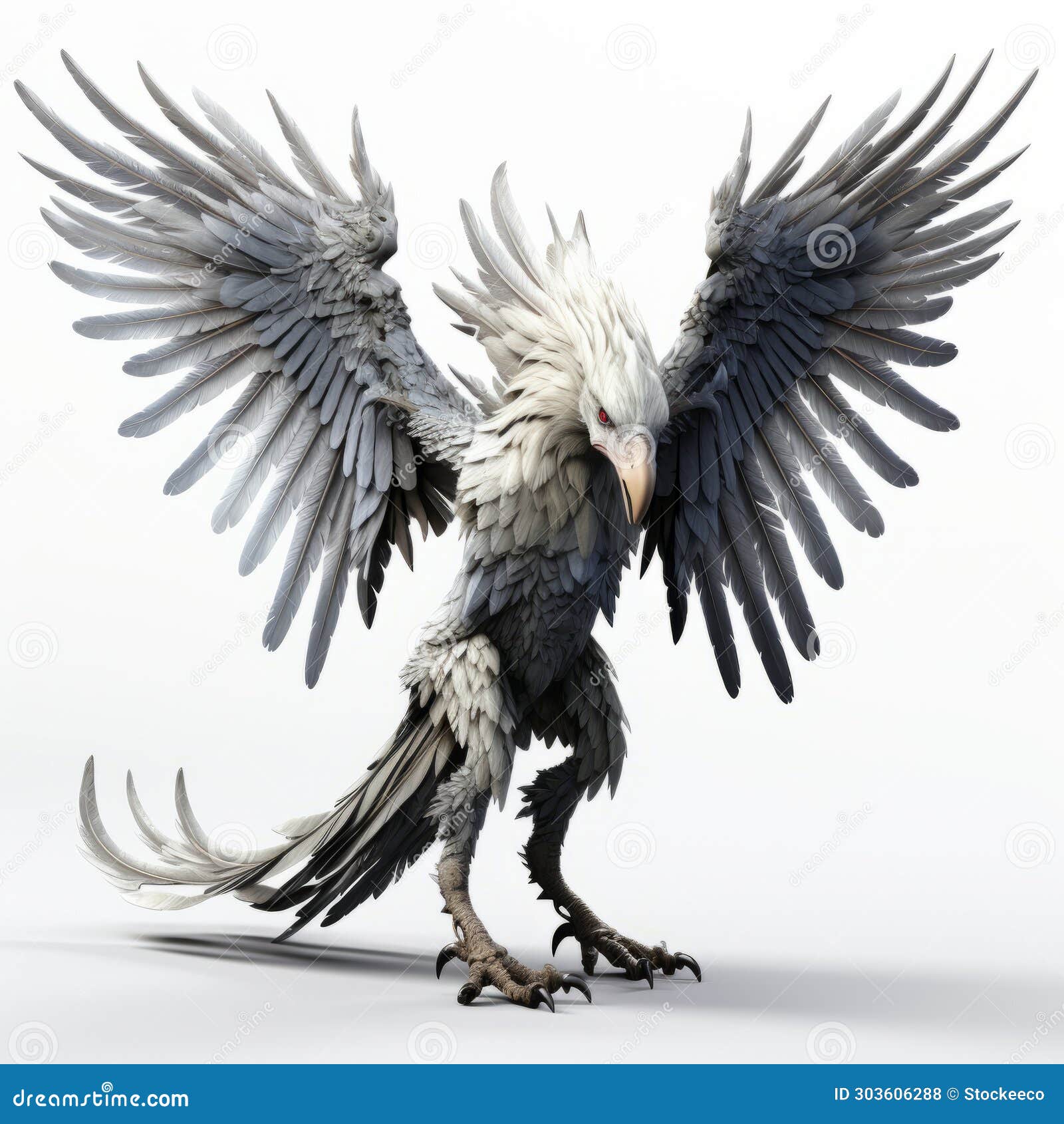 3d Harpy Creature: Exotic Bird in Physically Based Rendering Style ...