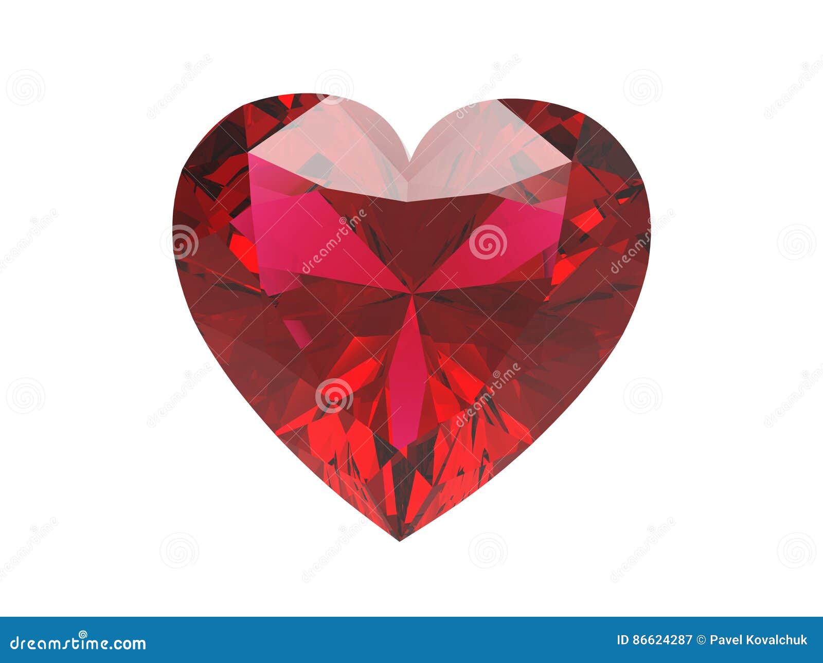 3D Hart Van De Illustratie Rode Diamant Stock Illustratie ...