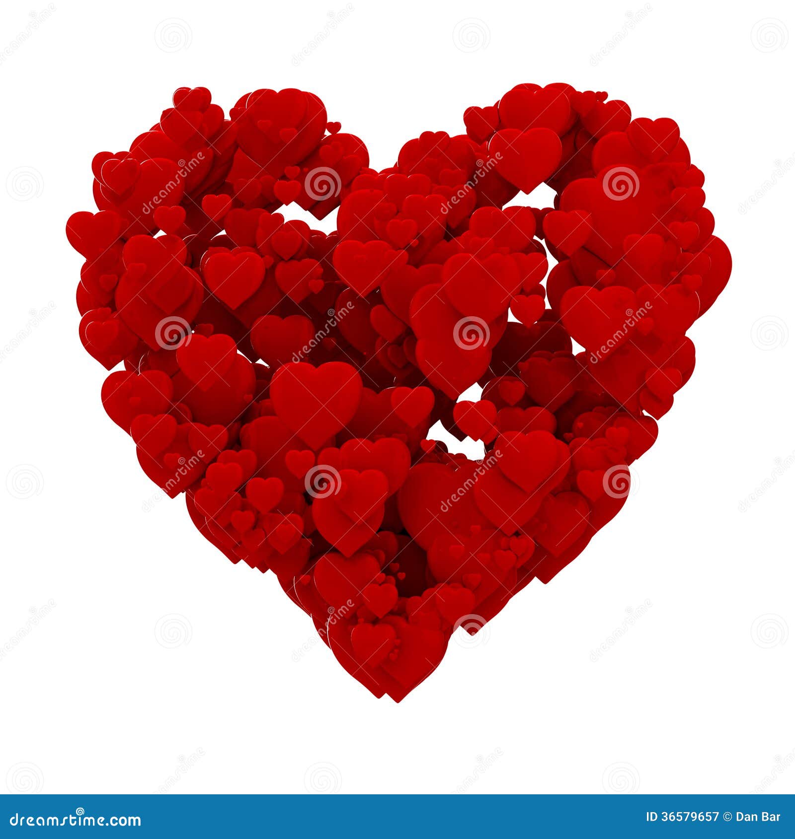 3d Hart Van Harten Wordt Gemaakt Dat Stock Illustratie - Illustration ...