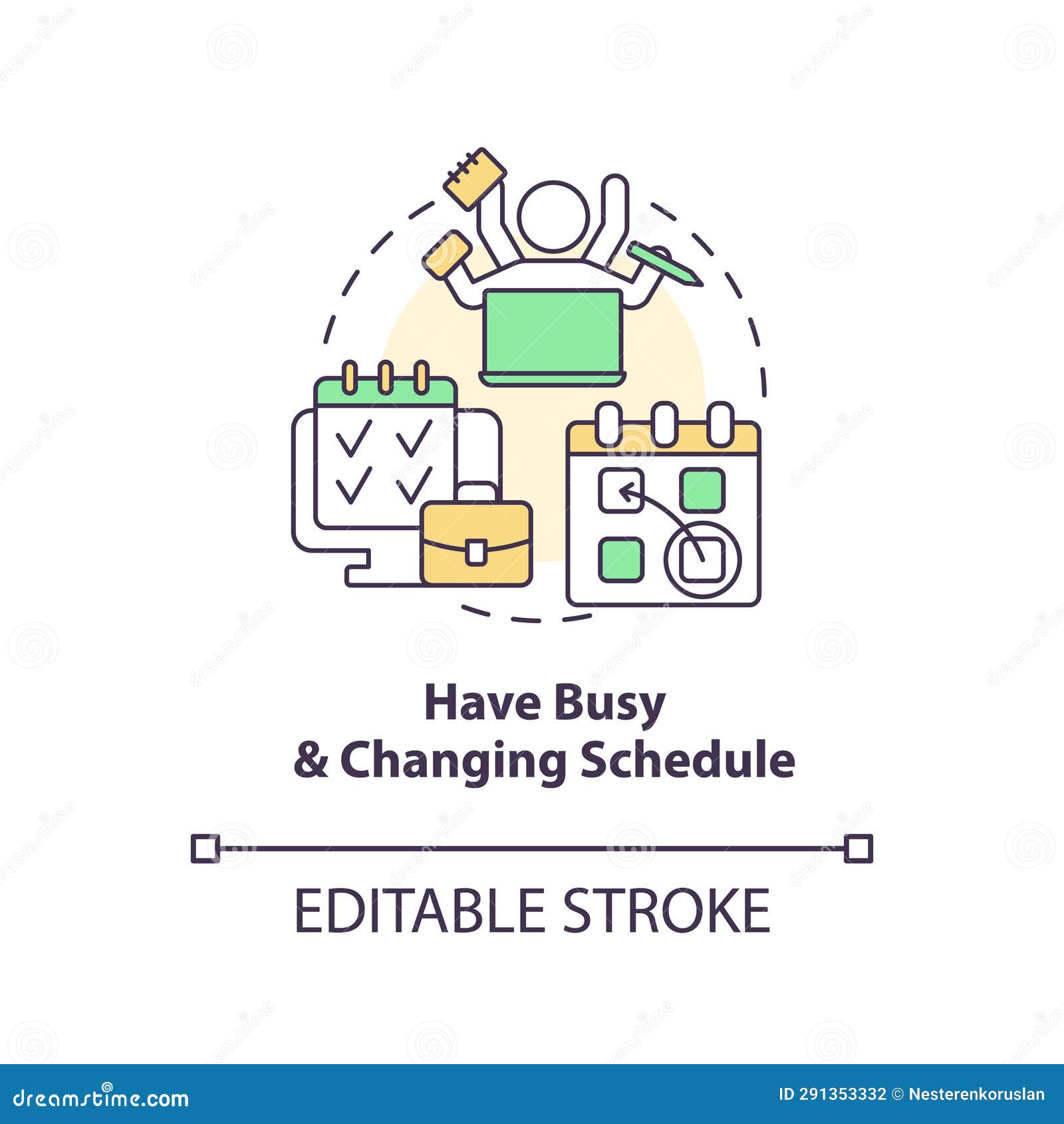 Linear Busy Icon From Cursor Outline Collection. Thin Line Busy Vector ...